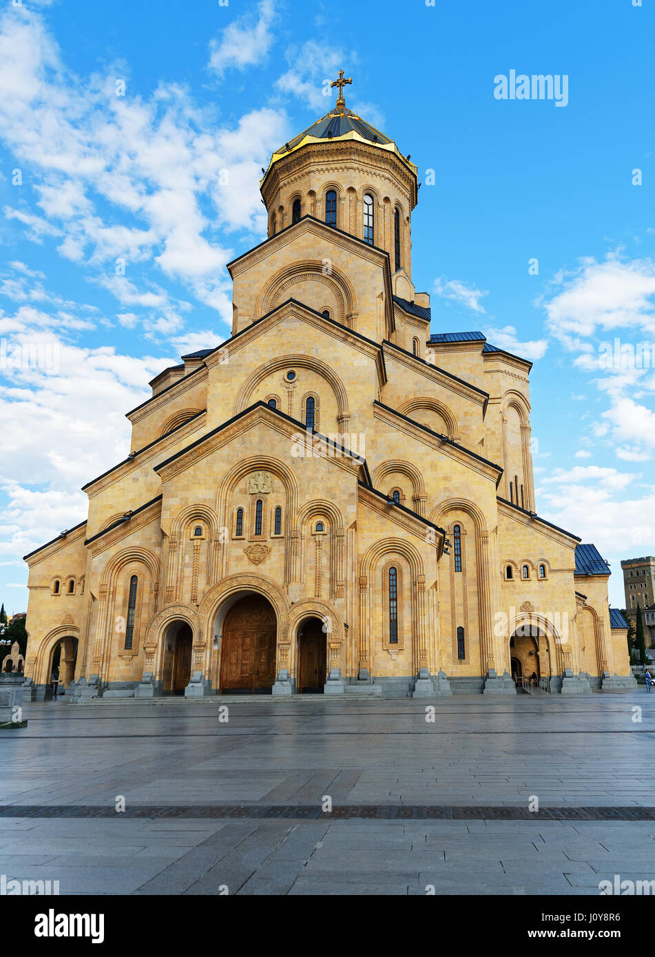 Holy Trinity Cathedral, Sameba Cathedral in Tbilisi, Georgia Stock ...