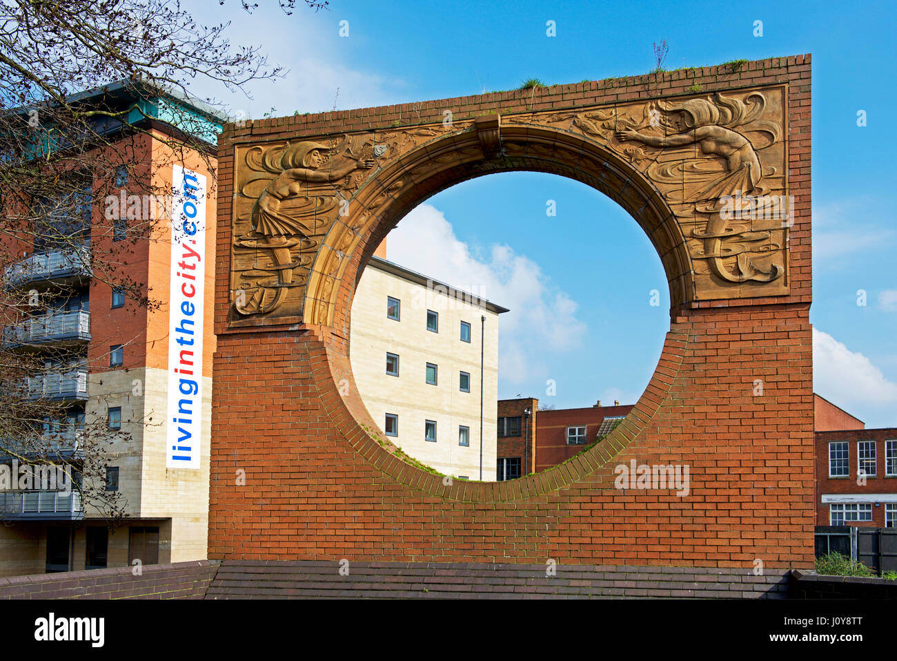Mermaid relief sculpture, by William James Neatby, West Bridge ...
