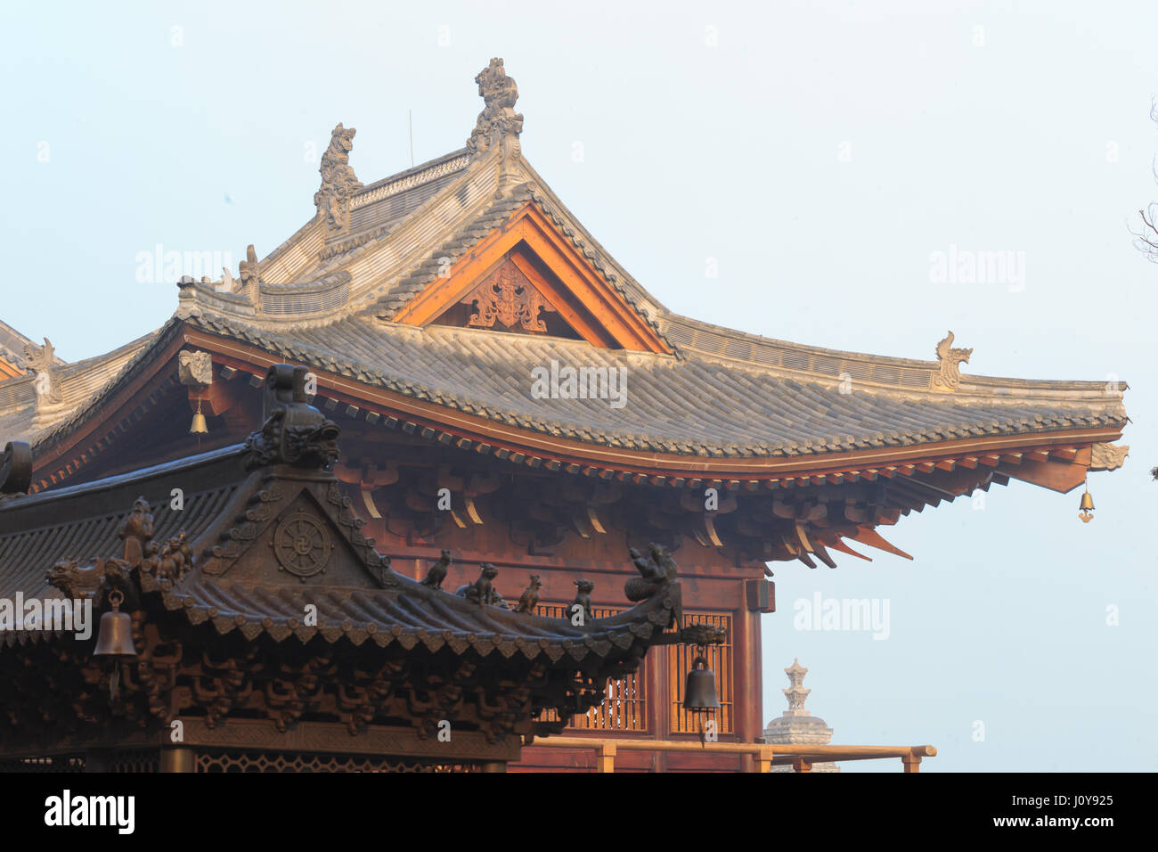 Chinese ancient architectural art,Temple wood building layout features ...