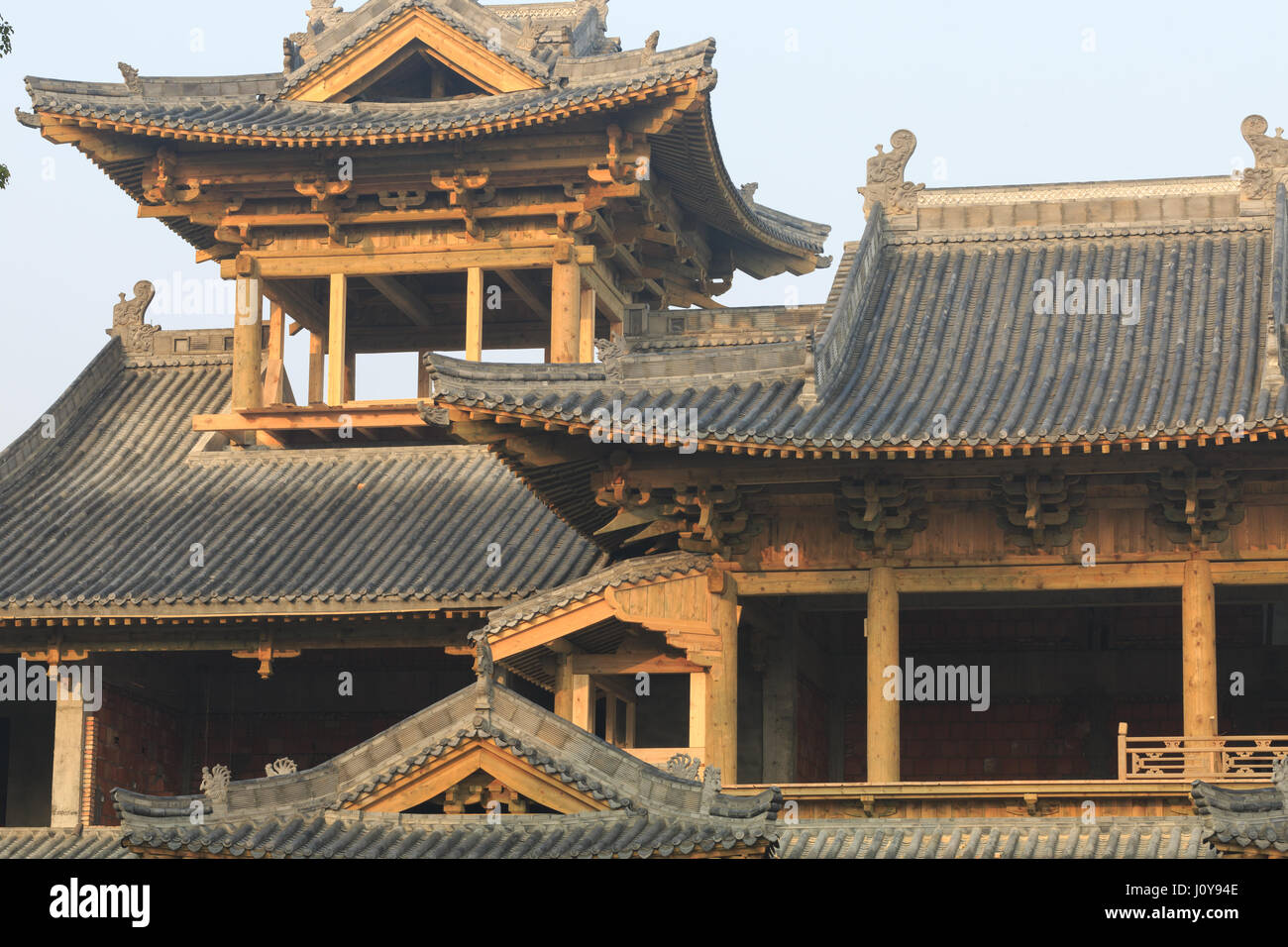 Chinese ancient architectural art,Temple wood building layout features ...