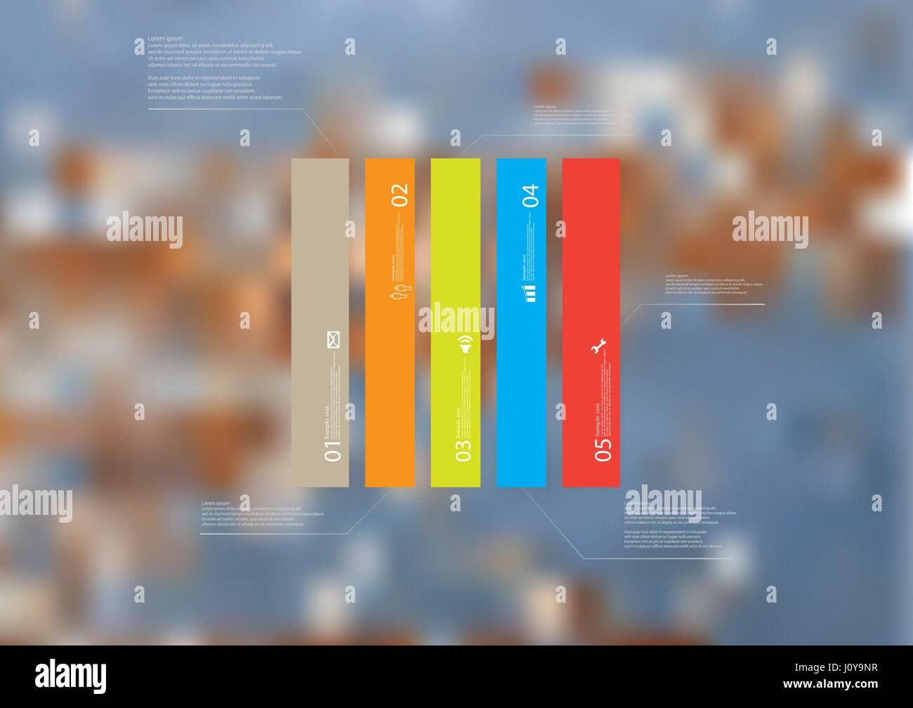 Illustration infographic template with motif of rectangle vertically ...