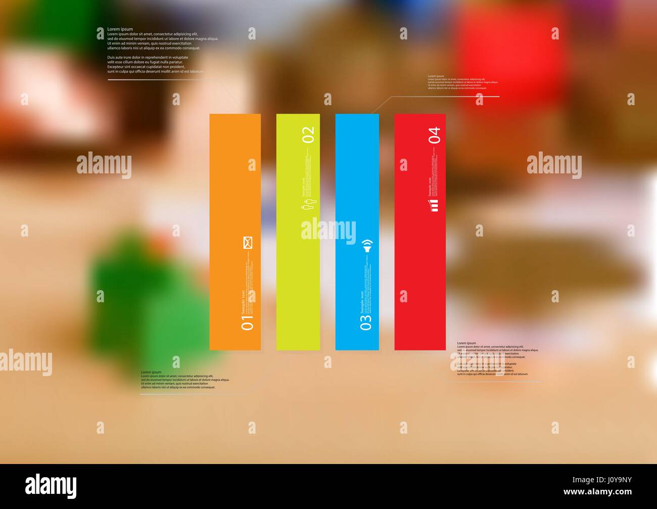 Illustration infographic template with motif of rectangle vertically ...