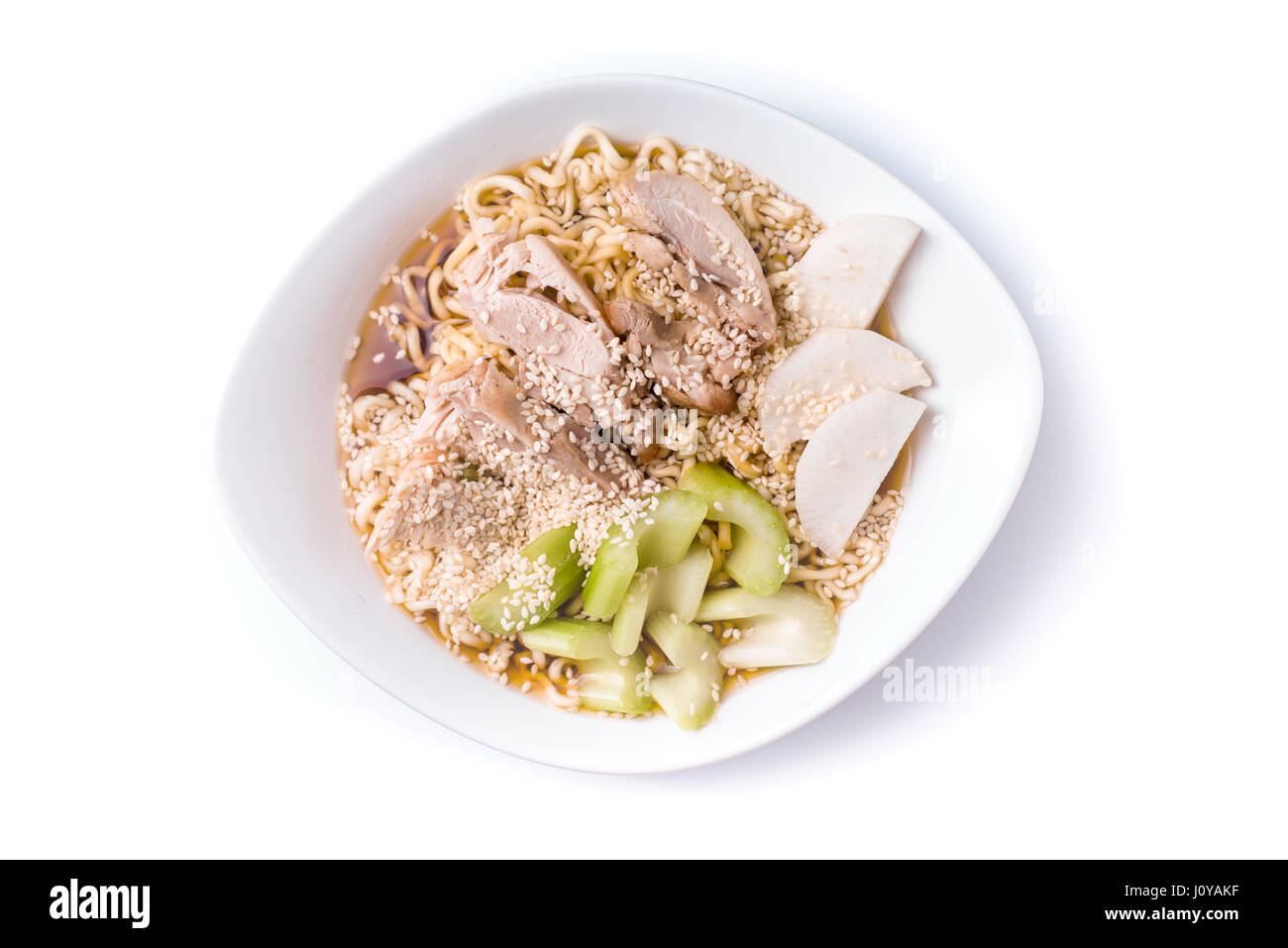 Egg noodles, isolated on white background horizontal Stock Photo - Alamy