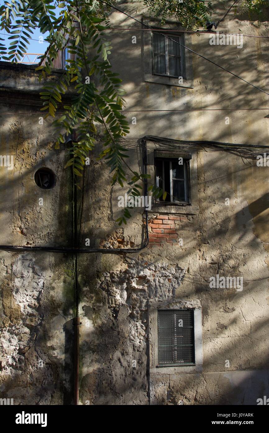 Old decayed building in Lisbon Stock Photo - Alamy