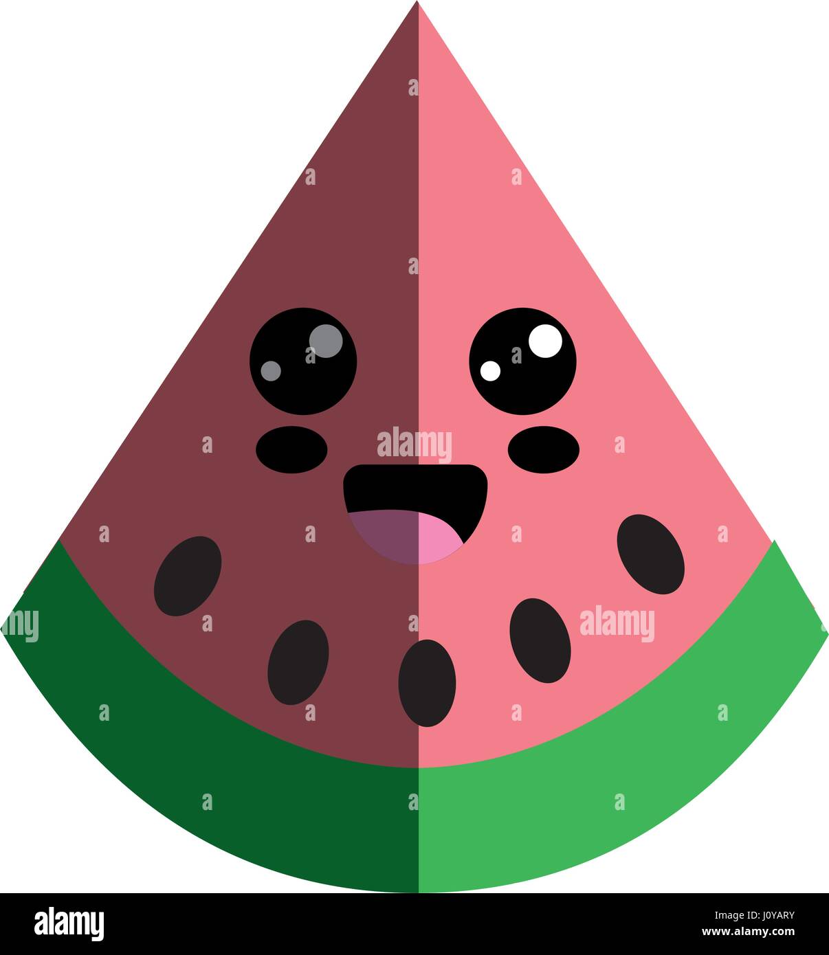 kawaii nice happy watermelon icon Stock Vector Image & Art - Alamy
