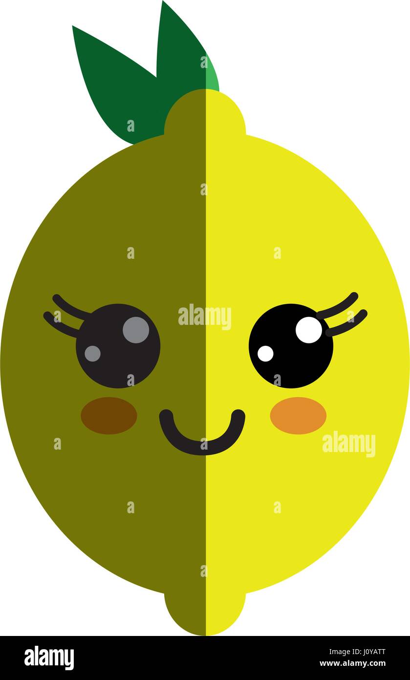kawaii nice happy lemon icon Stock Vector Image & Art - Alamy