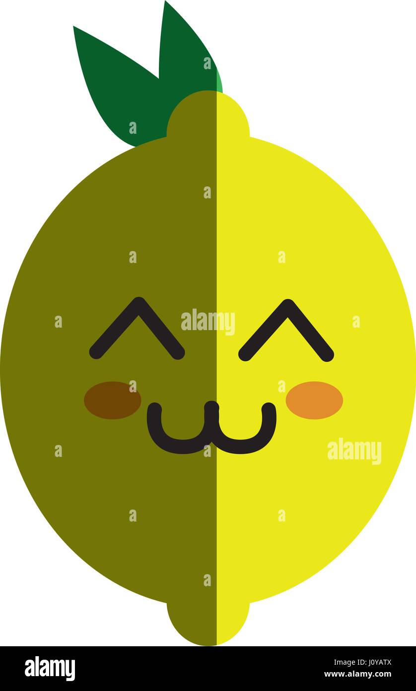 kawaii nice happy lemon icon Stock Vector Image & Art - Alamy
