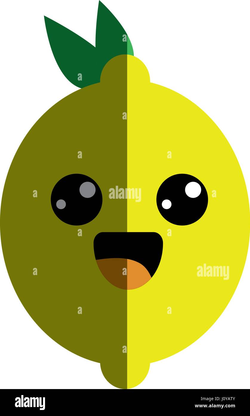 kawaii nice happy lemon icon Stock Vector Image & Art - Alamy