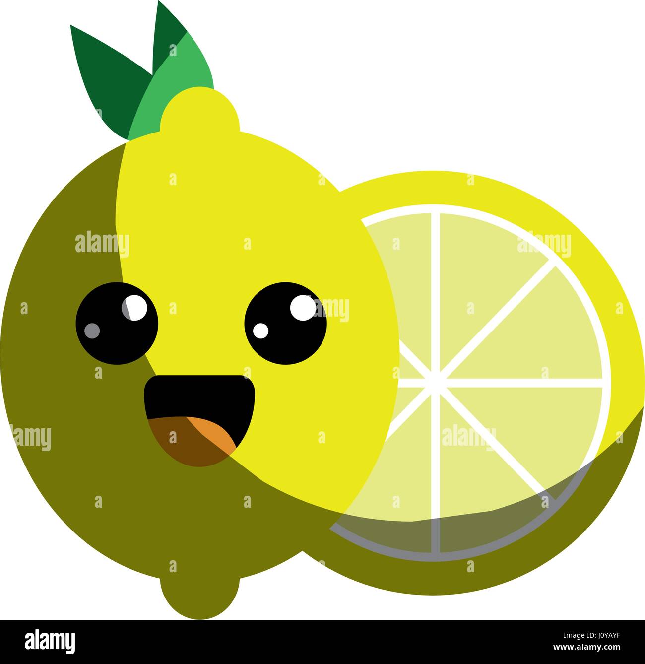 kawaii nice happy lemon icon Stock Vector Image & Art - Alamy