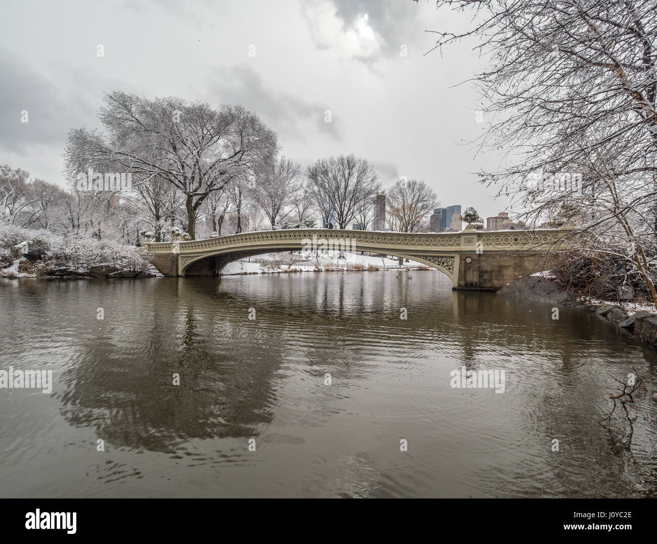 The Bow Bridge is a cast iron bridge located in Central Park, New York ...