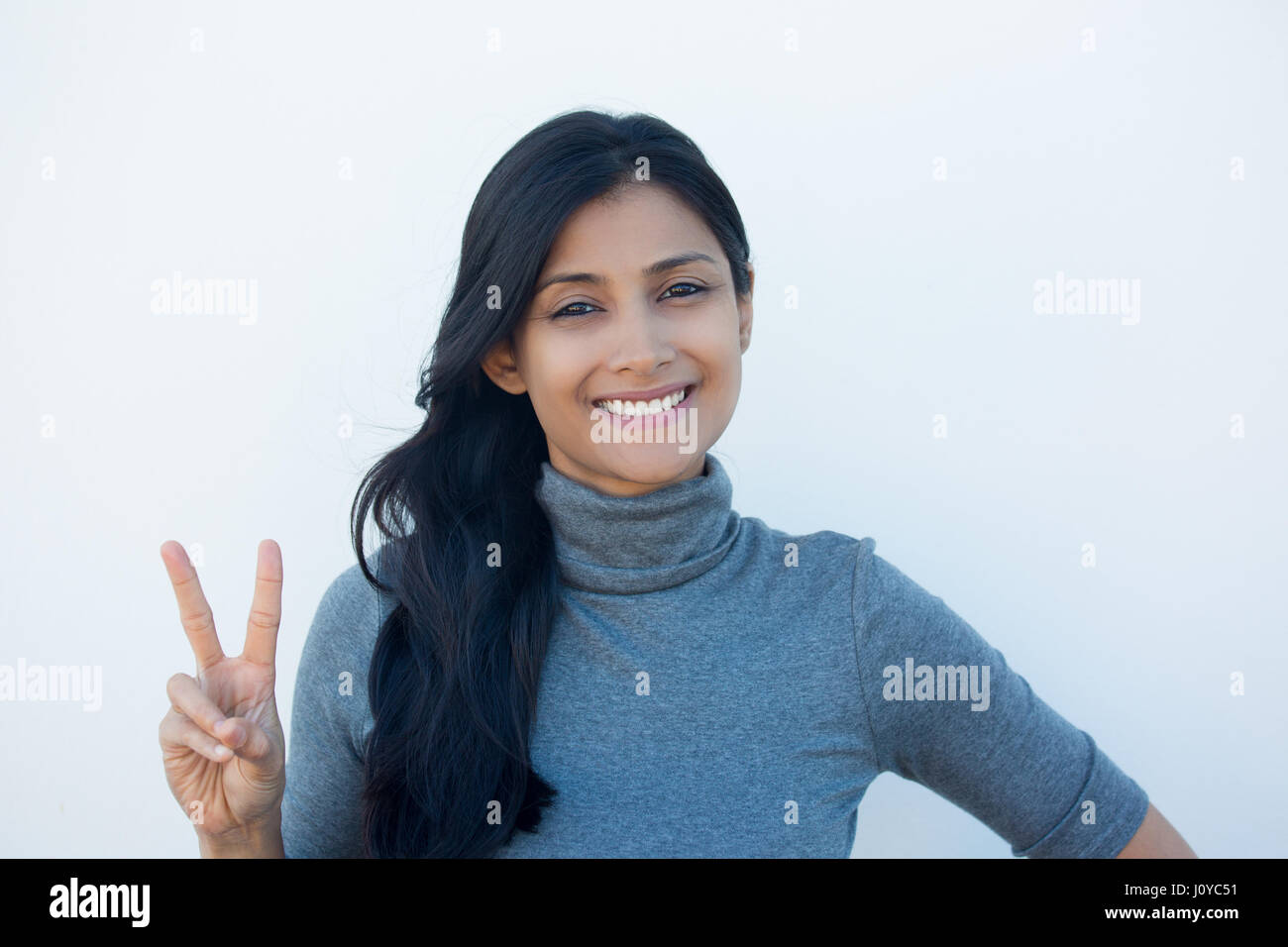 Closeup Portrait Young Happy Smiling Confident Excited Woman