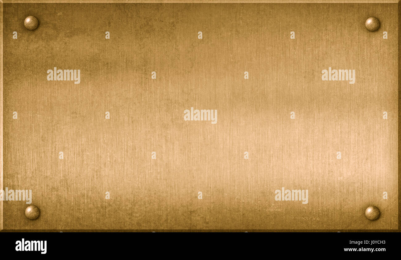 Gold brass metal plaque rivets hi-res stock photography and images - Alamy
