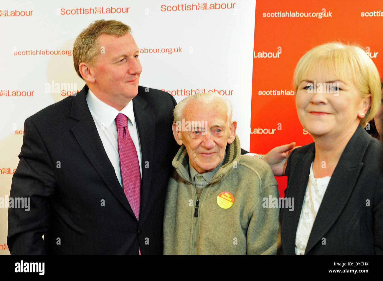 Scottish Labour leader Johann Lamont, with Councillor Alex Rowley (L ...