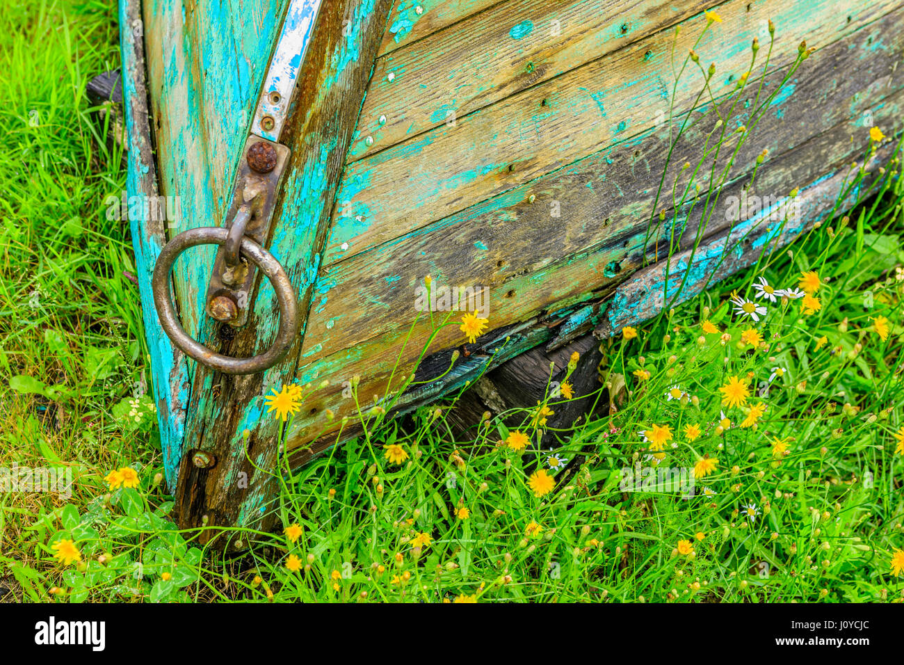 Rustic row boat in Lunenburg Nova Scotia, Canada Stock Photo - Alamy