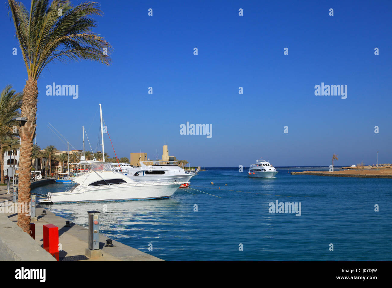 PORT GHALIB, EGYPT - APRIL 02, 2017: Port Ghalib, a beautiful port ...