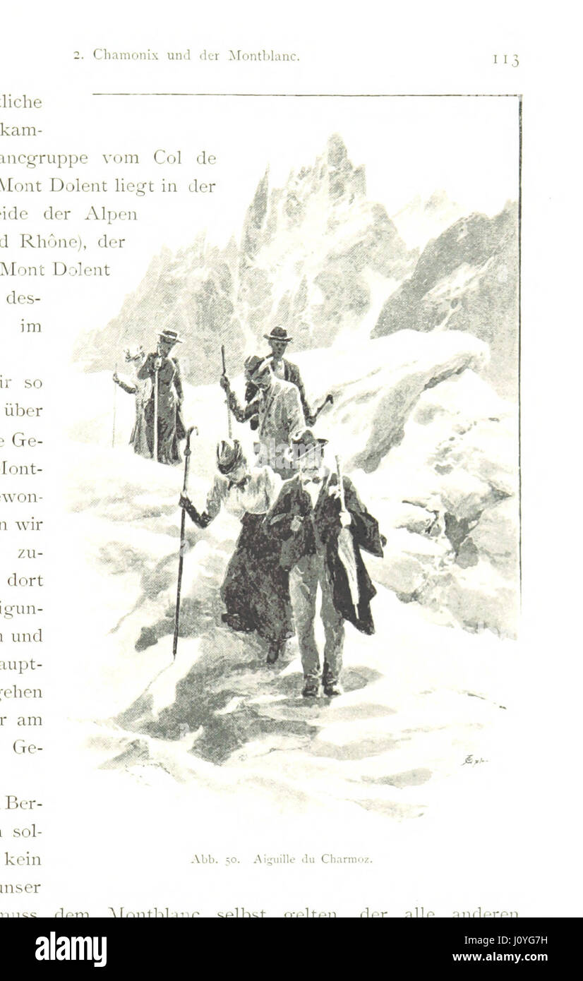 A work detailing the Alps, illustrated with images of the landscape ...