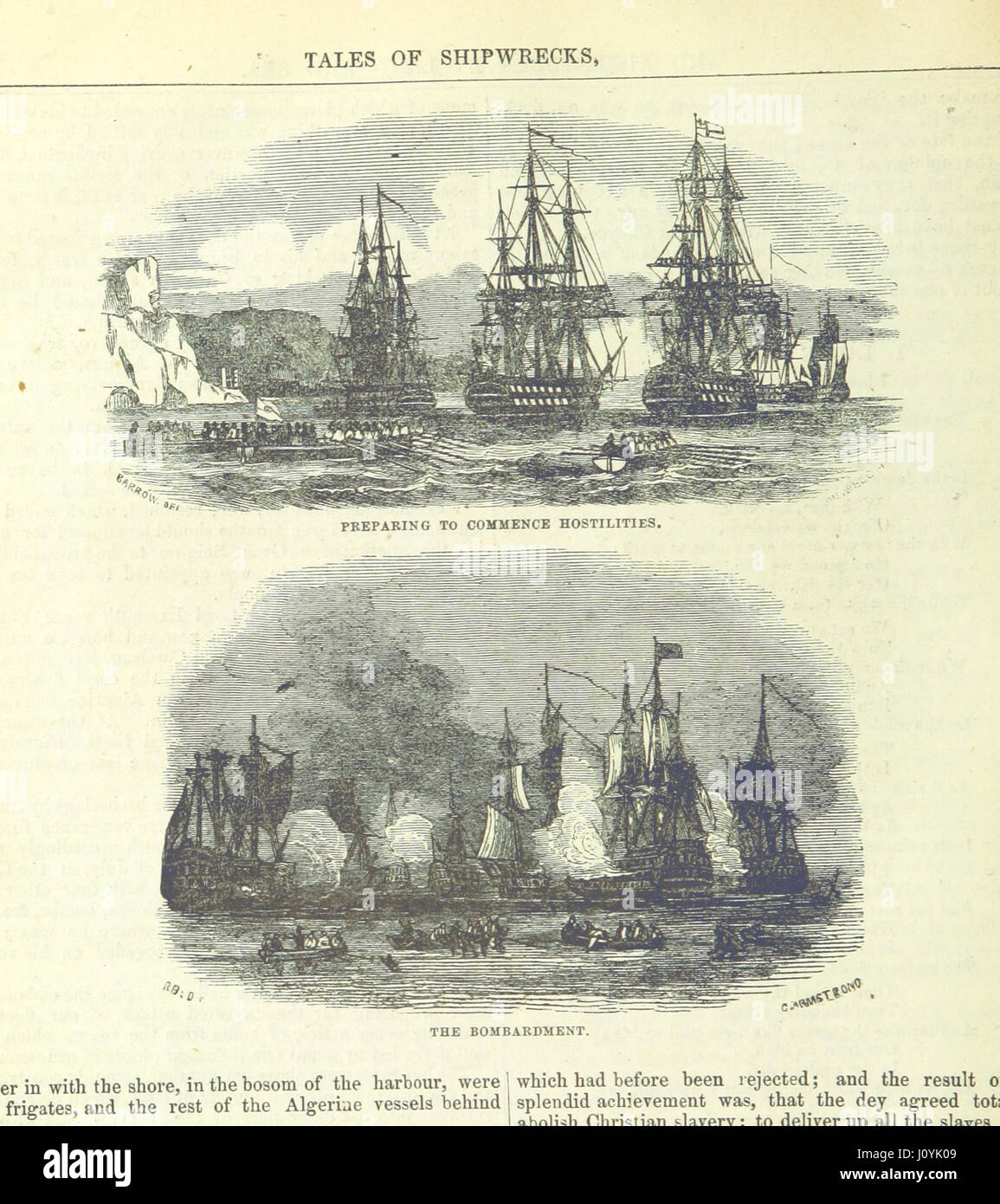 This image from 'Tales of Shipwrecks' illustrates a dramatic scene from ...