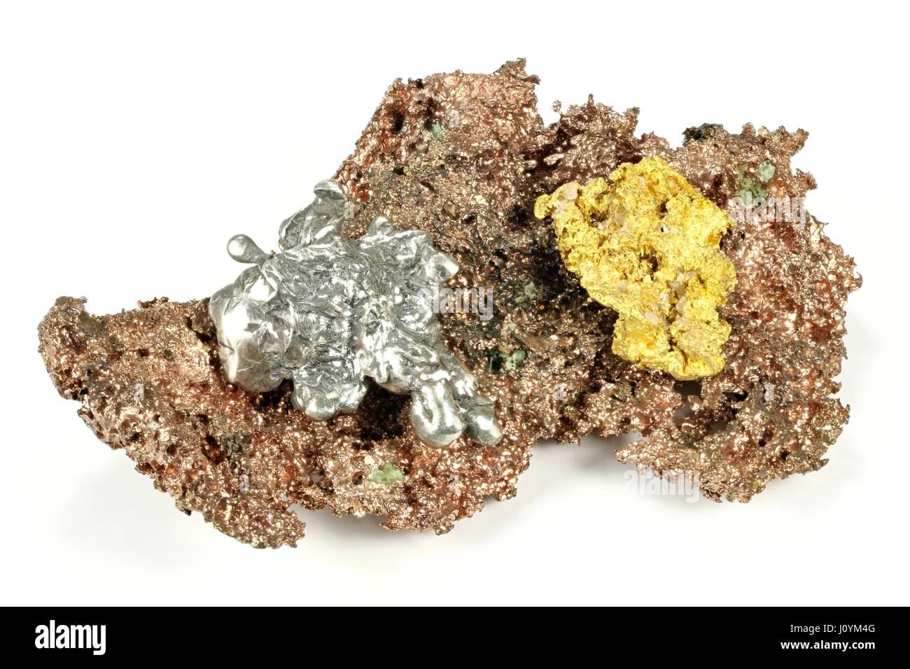 Copper silver gold nuggets Cut Out Stock Images & Pictures - Alamy