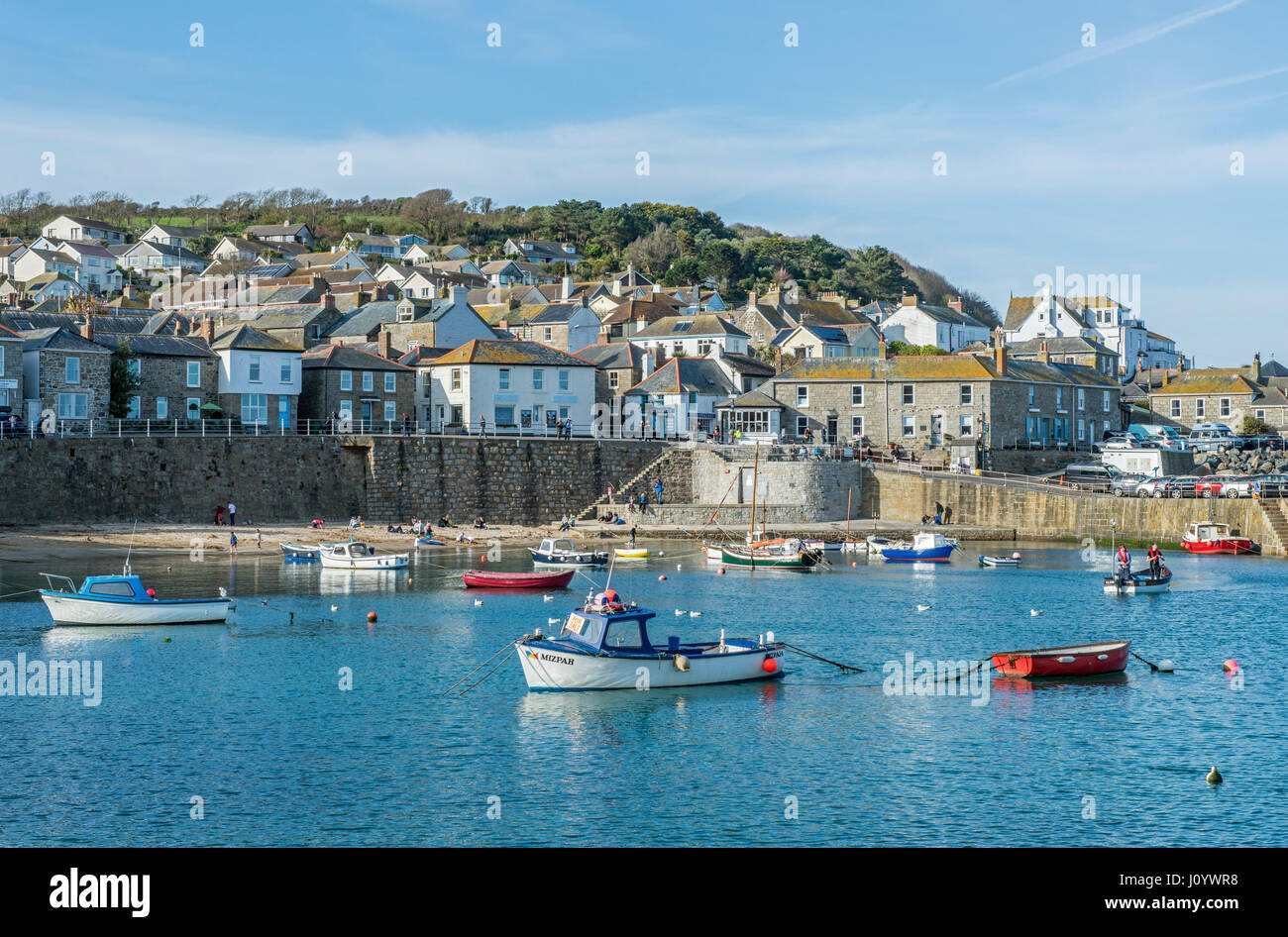 Mousehole Village and Harbour on the south Cornwall coast Stock Photo ...