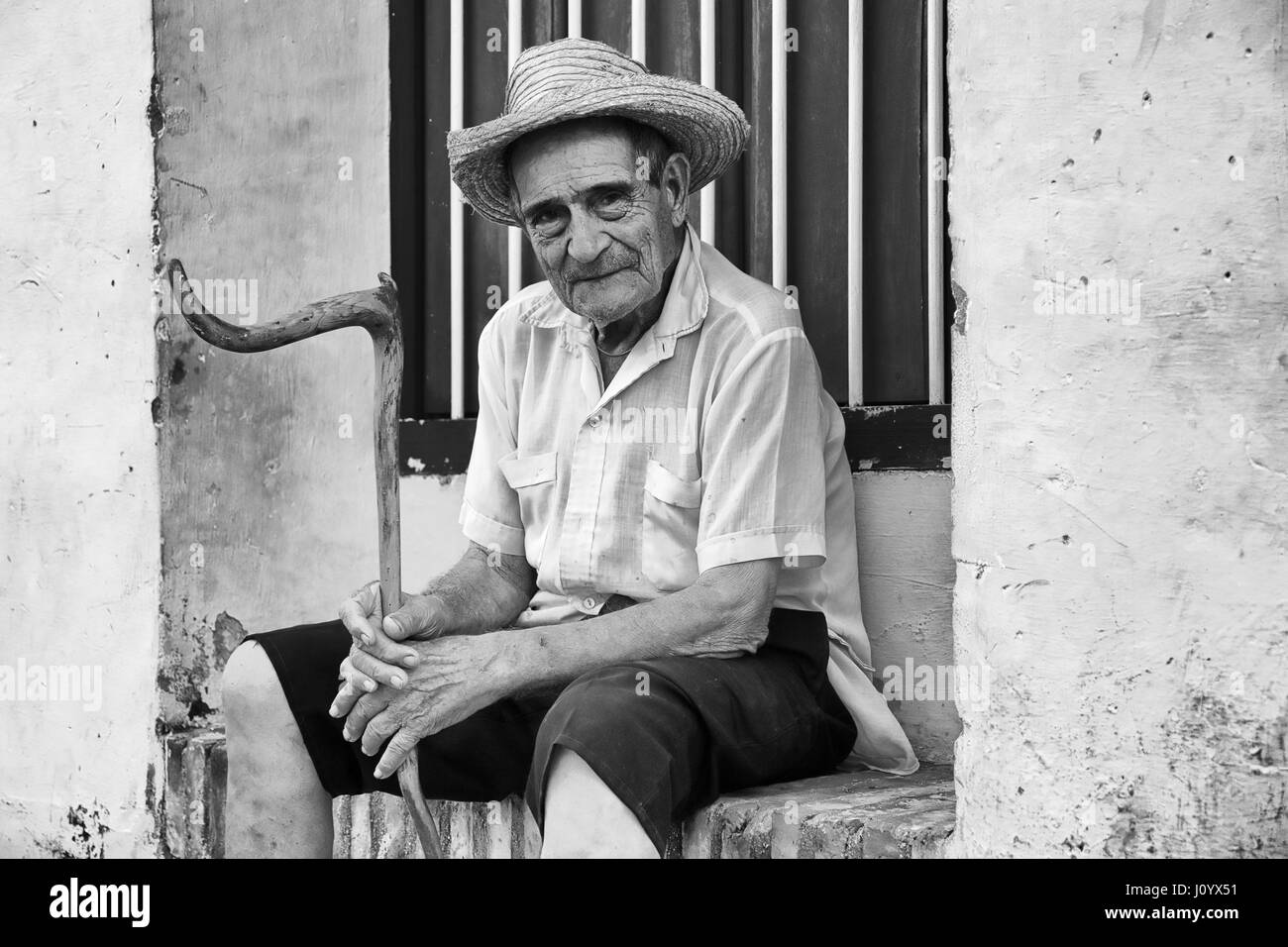 Portrait of a cuban man in Trinidad, Cuba Stock Photo - Alamy