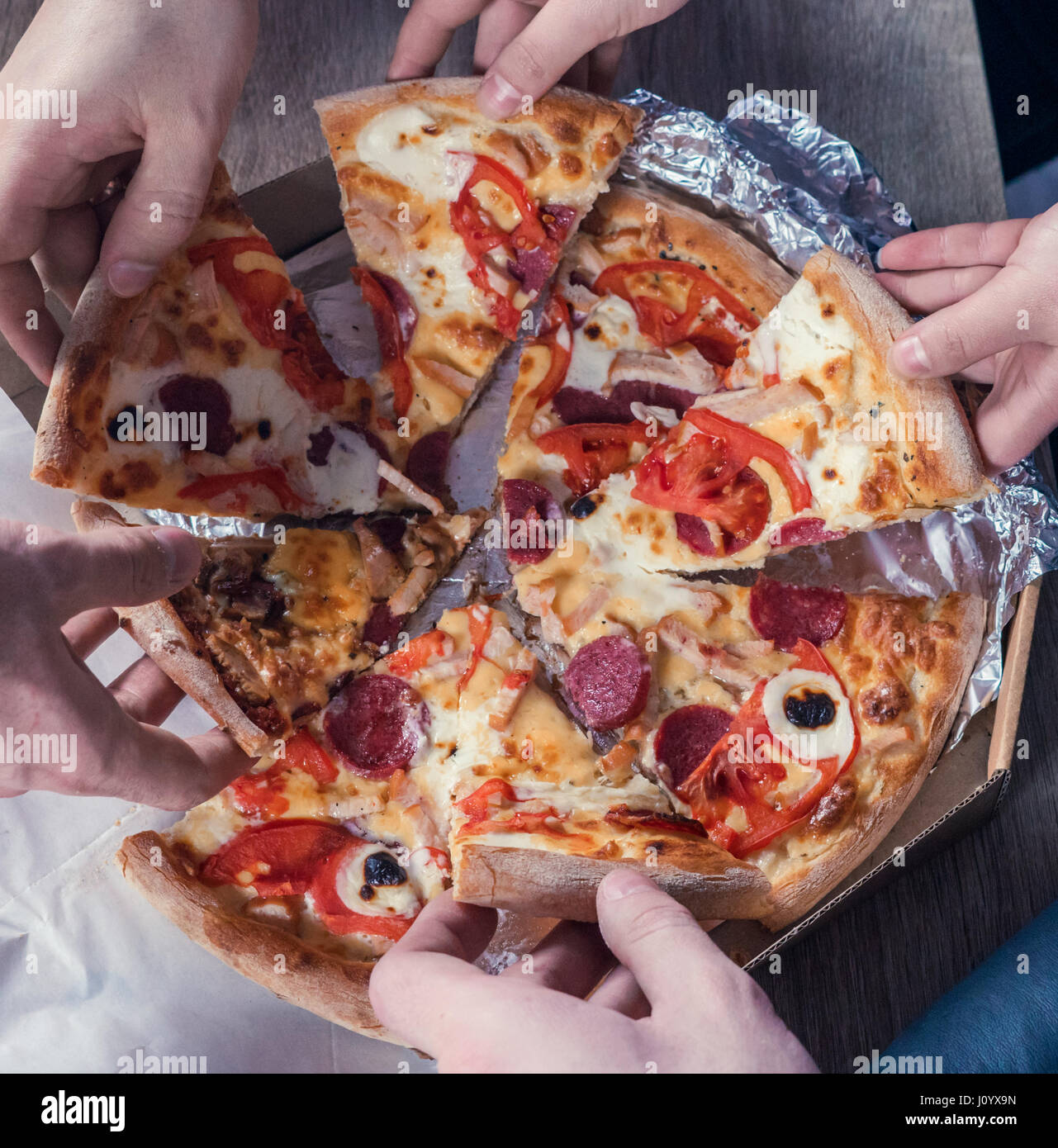 Pizza eating competition hi-res stock photography and images - Alamy