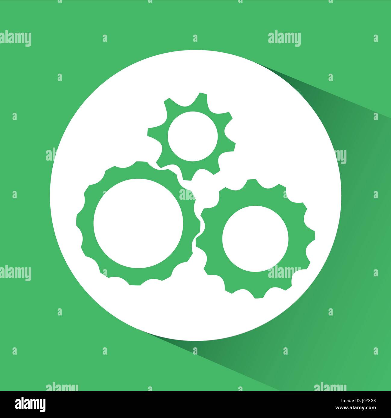 three gears two tone emblem icon image Stock Vector Image & Art - Alamy