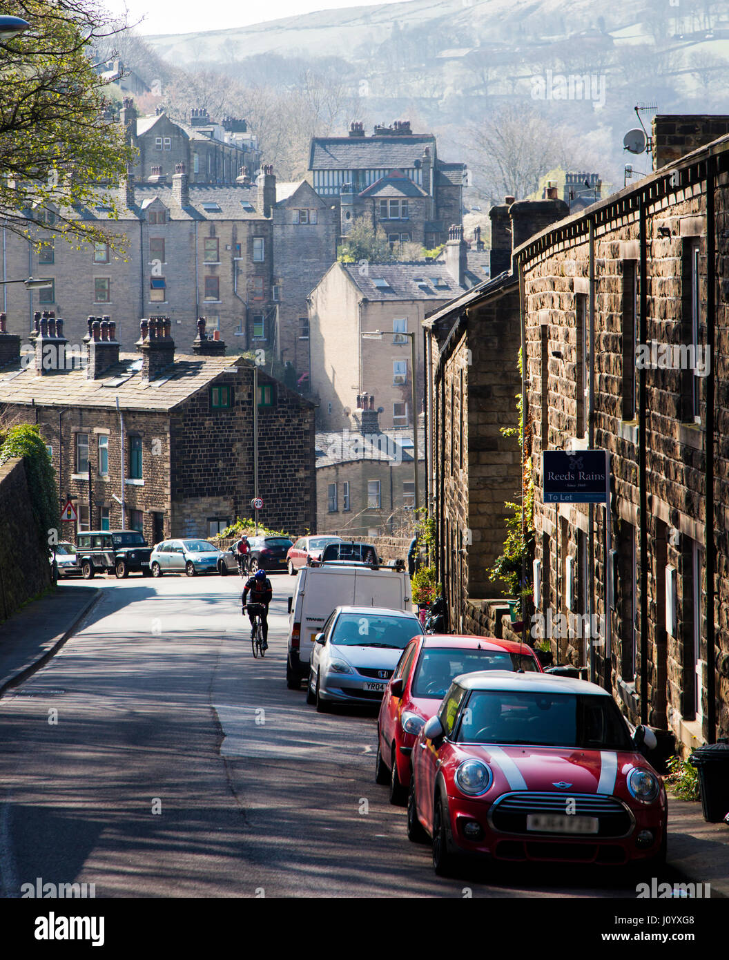 Keighley Road, Hebden Bridge, Calderdale, West Yorkshire, England, UK ...