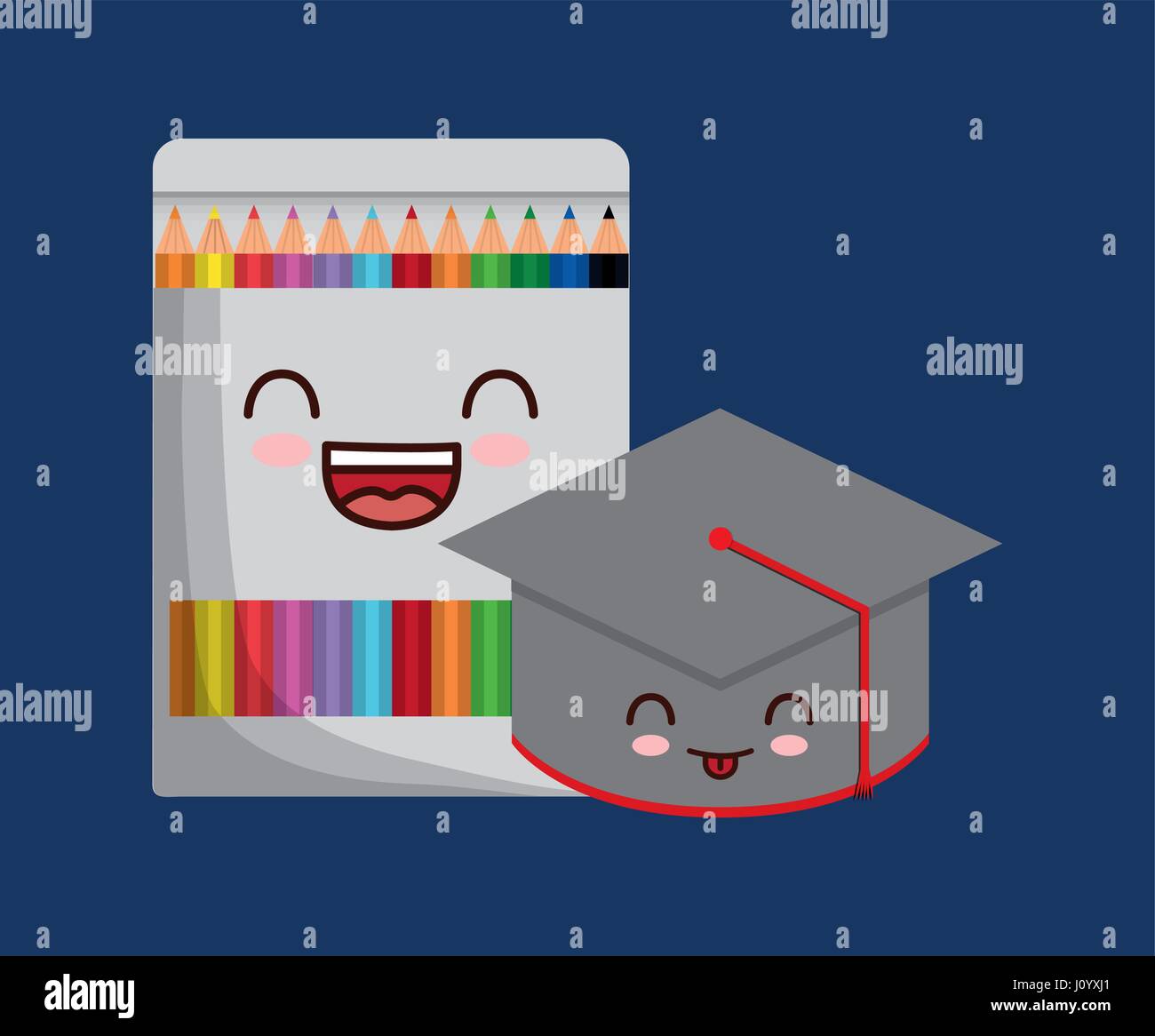 kawaii school related icons Stock Vector Image & Art - Alamy