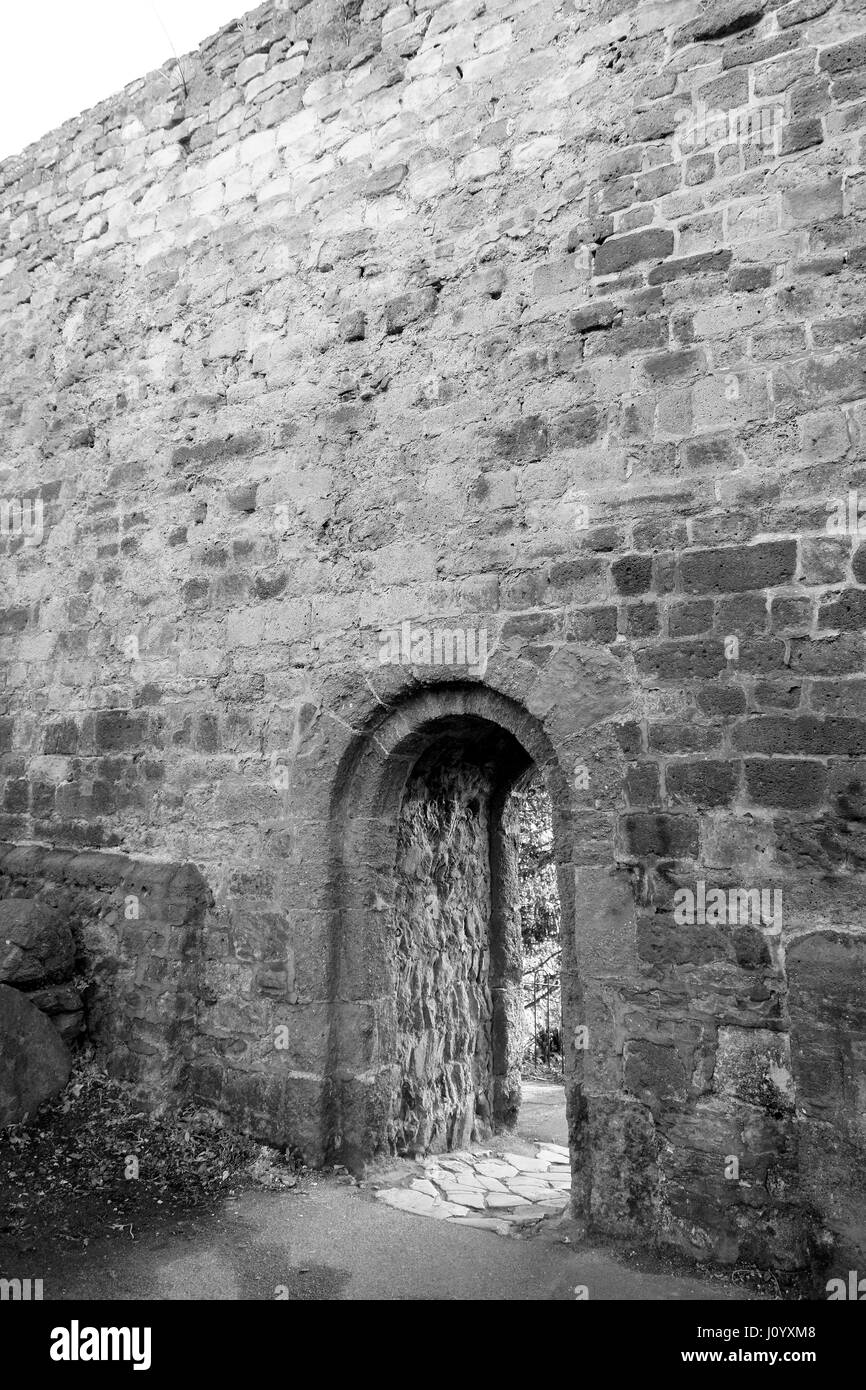 ROMAN WALL GATE FROM NORTHENHAY GARDENS Stock Photo - Alamy