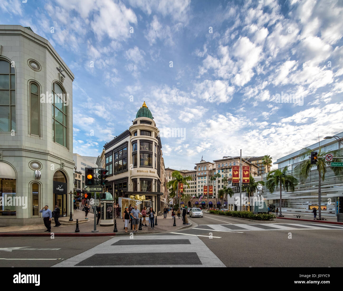 Rodeo Drive Street with stores in Beverly Hills - Los Angeles ...