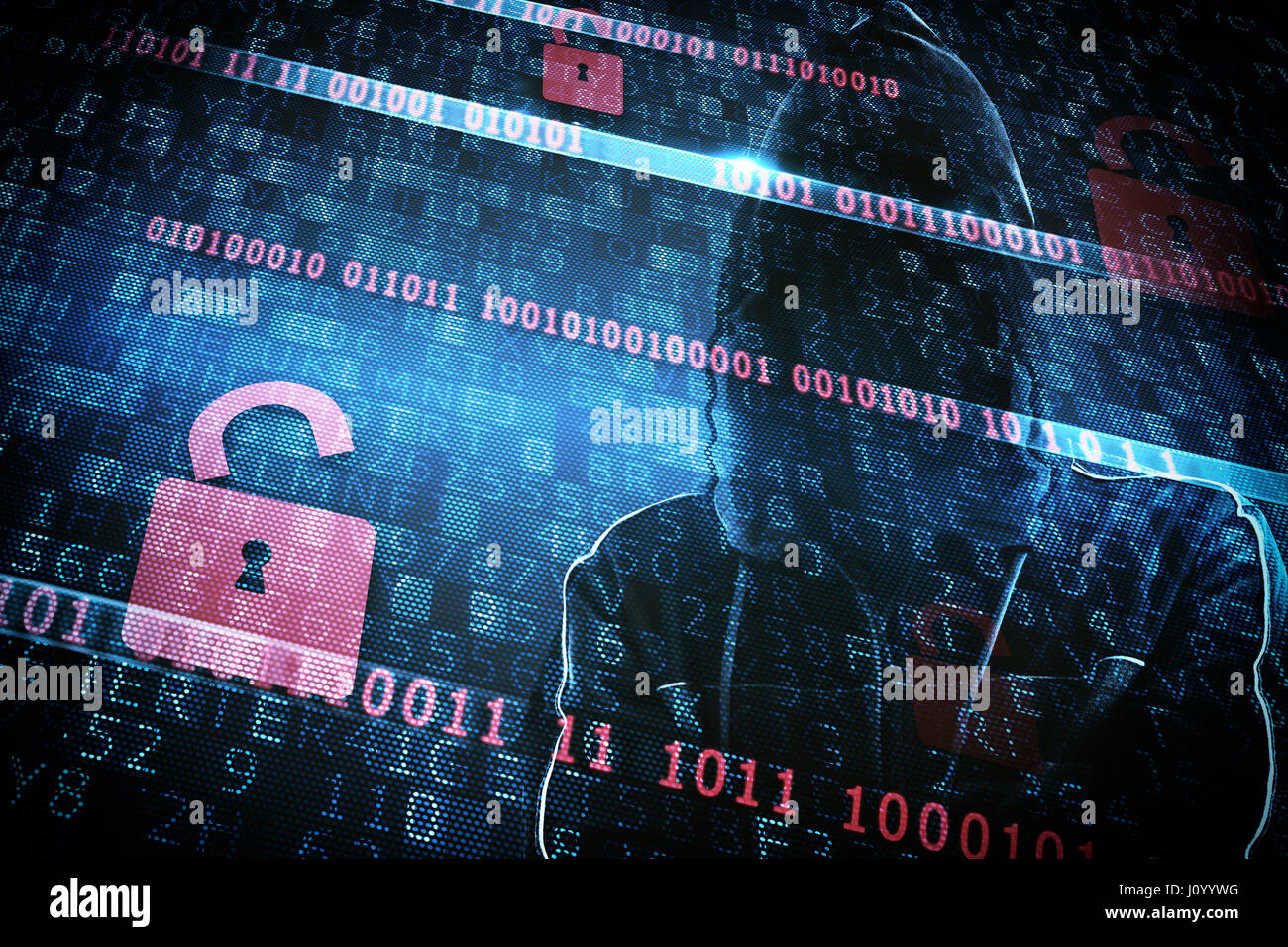 Hidden identity of a hacker Stock Photo - Alamy