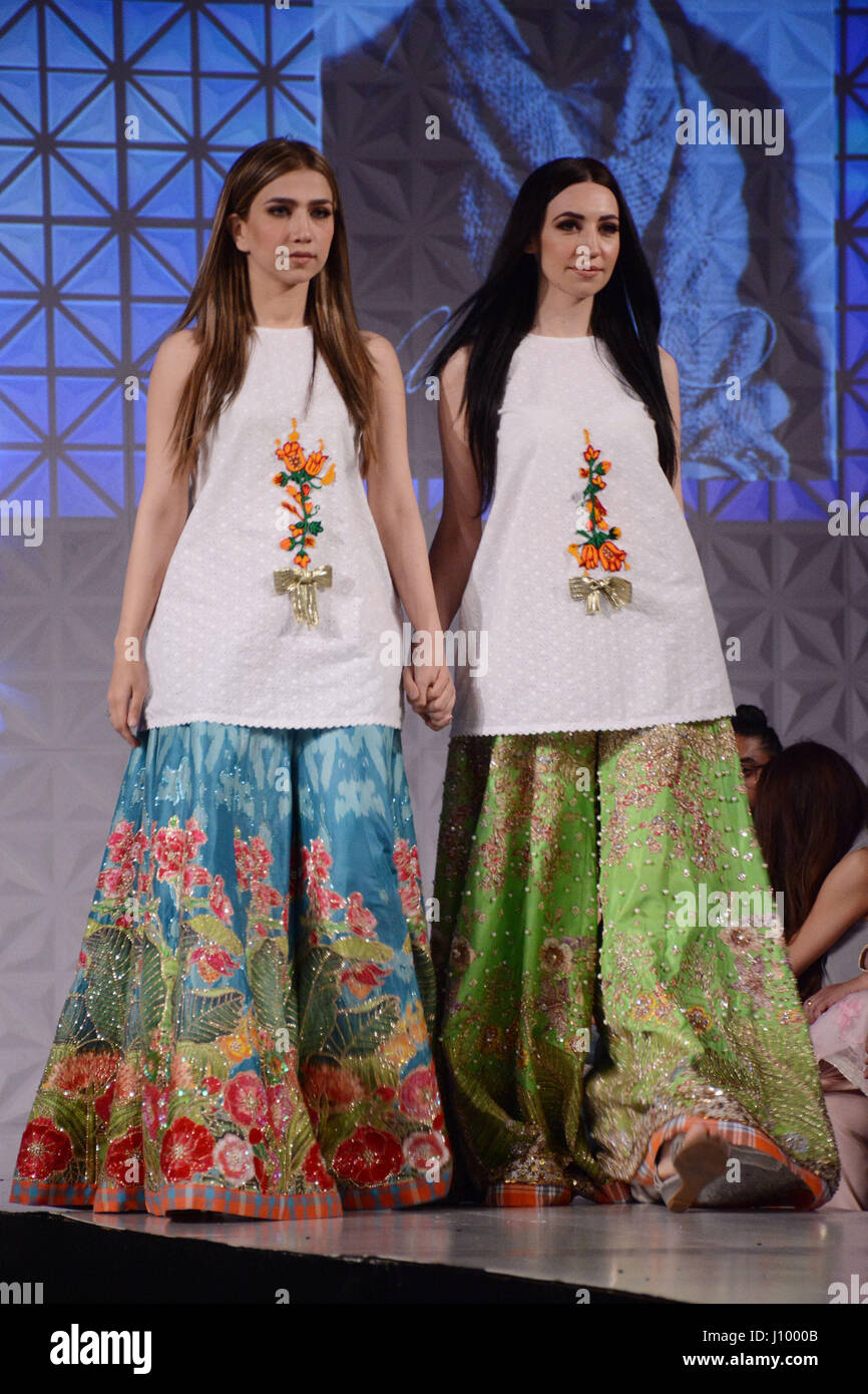 Lahore, Pakistan. 07th Aug, 2013. Pakistani model presents a creation ...