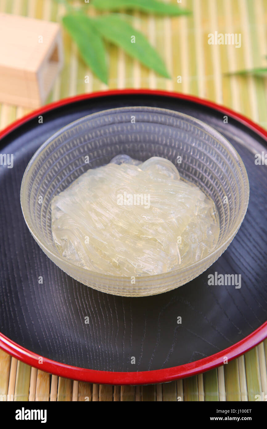 Tokoroten, Gelidium Jelly Stock Photo - Alamy