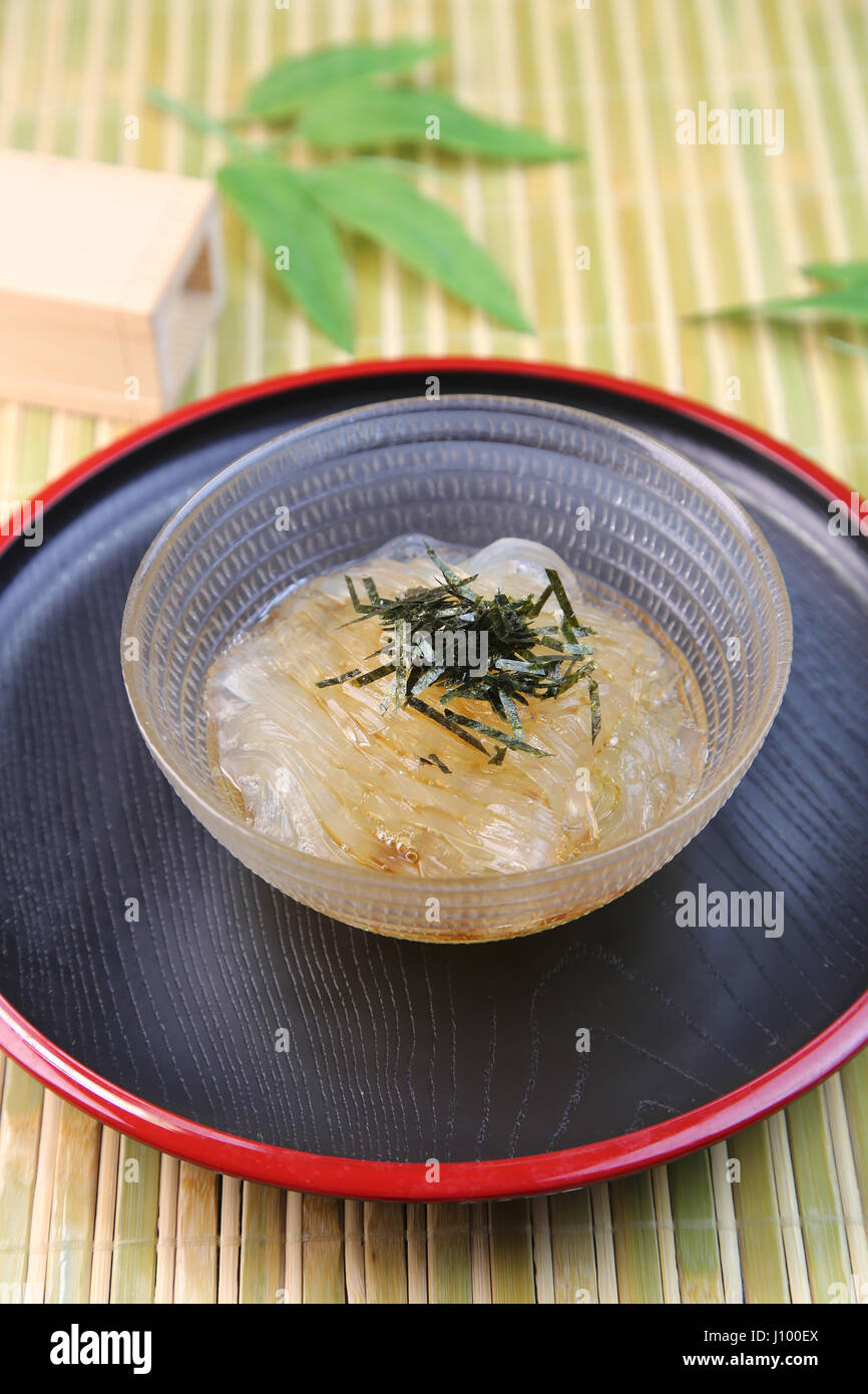 Tokoroten, Gelidium Jelly Stock Photo - Alamy