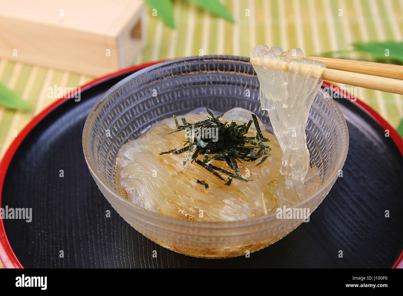 Tokoroten, Gelidium Jelly Stock Photo - Alamy