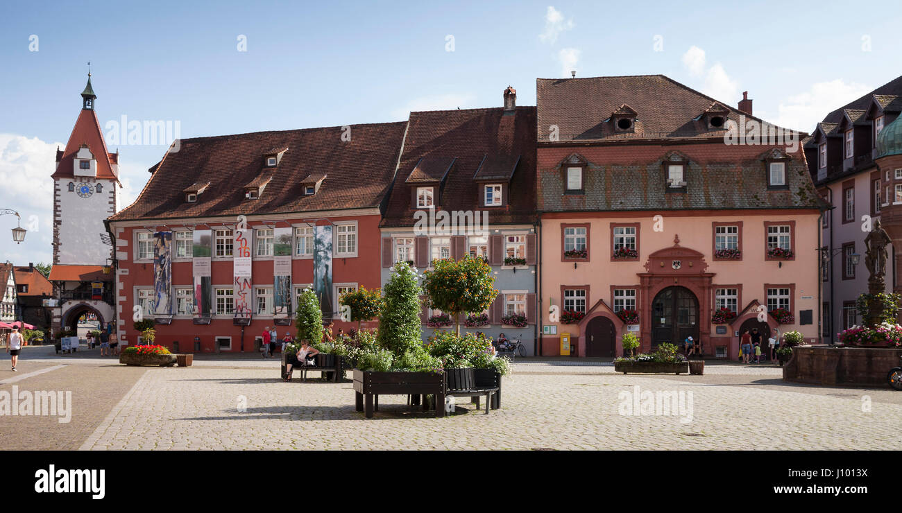 Market square with Kinzingtor, Palais Löwenberg, museum house Löwenberg ...