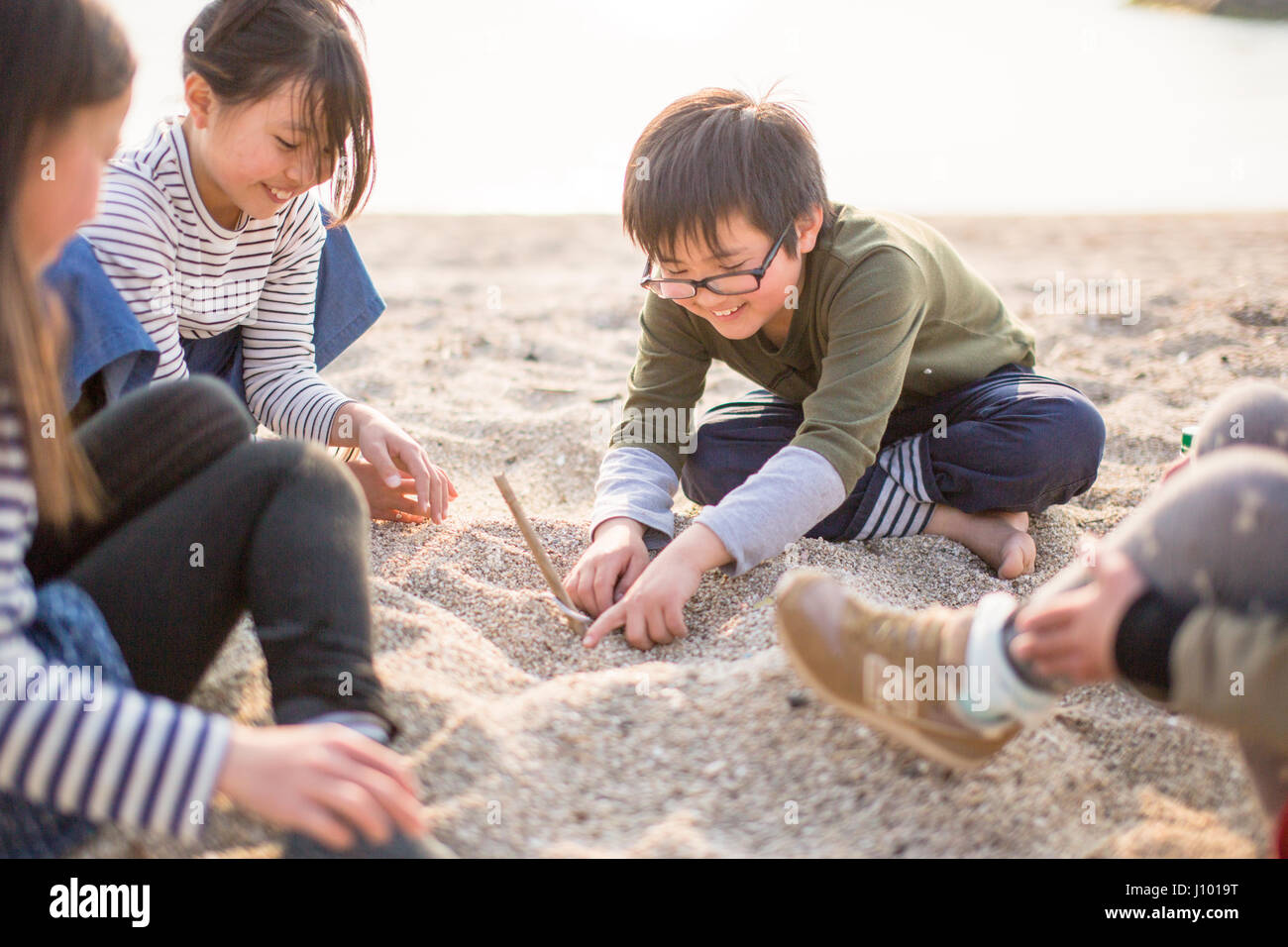 Children Playing Sand Stock Photo - Alamy