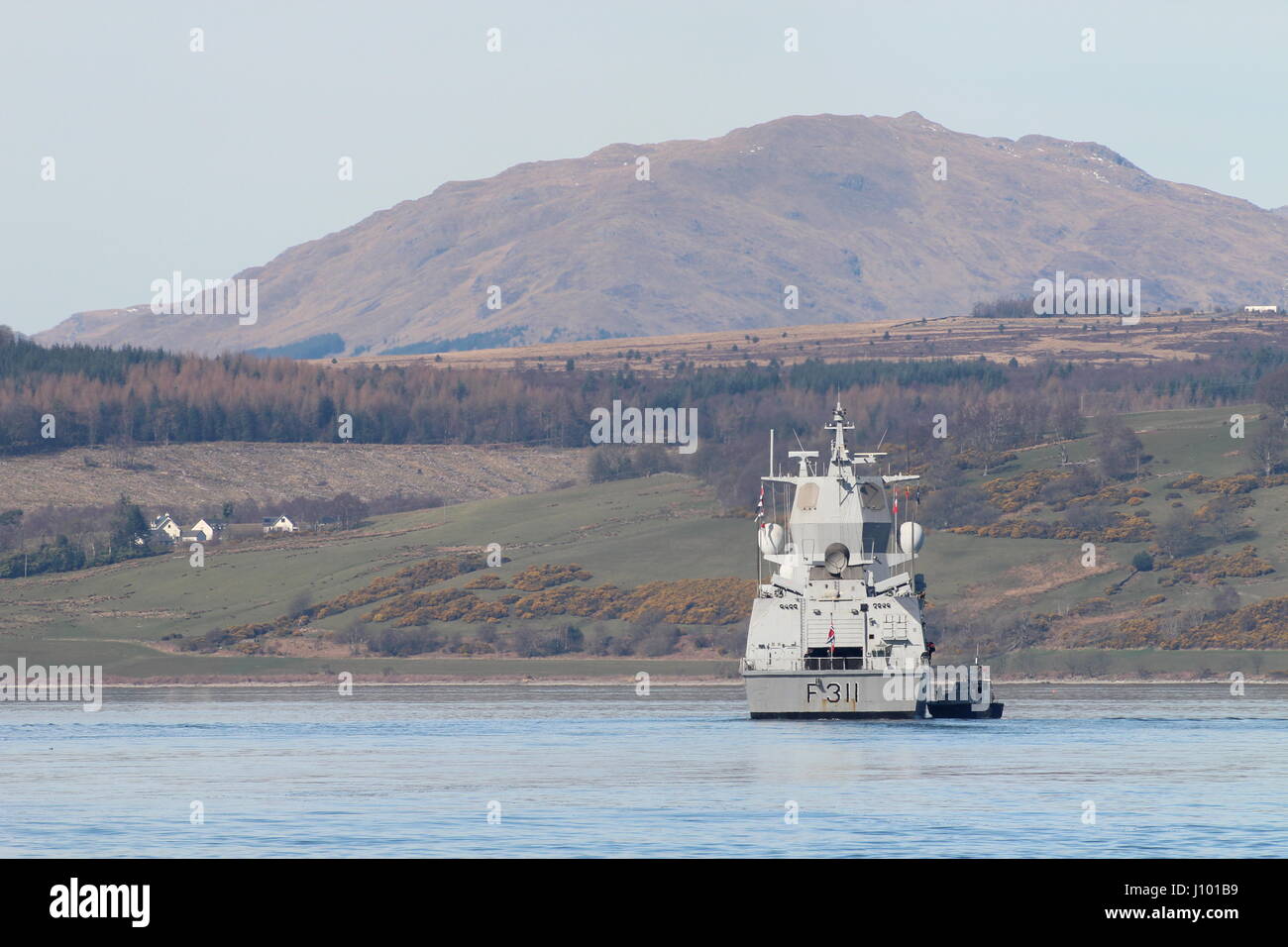 KNM Roald Amundsen (F311), a Fridtjof Nansen-class frigate of the Royal ...