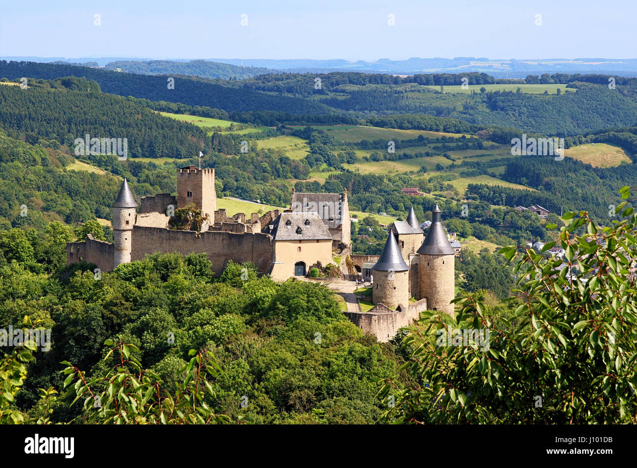 Ruins of Castle Bourscheid, Luxembourg Stock Photo - Alamy