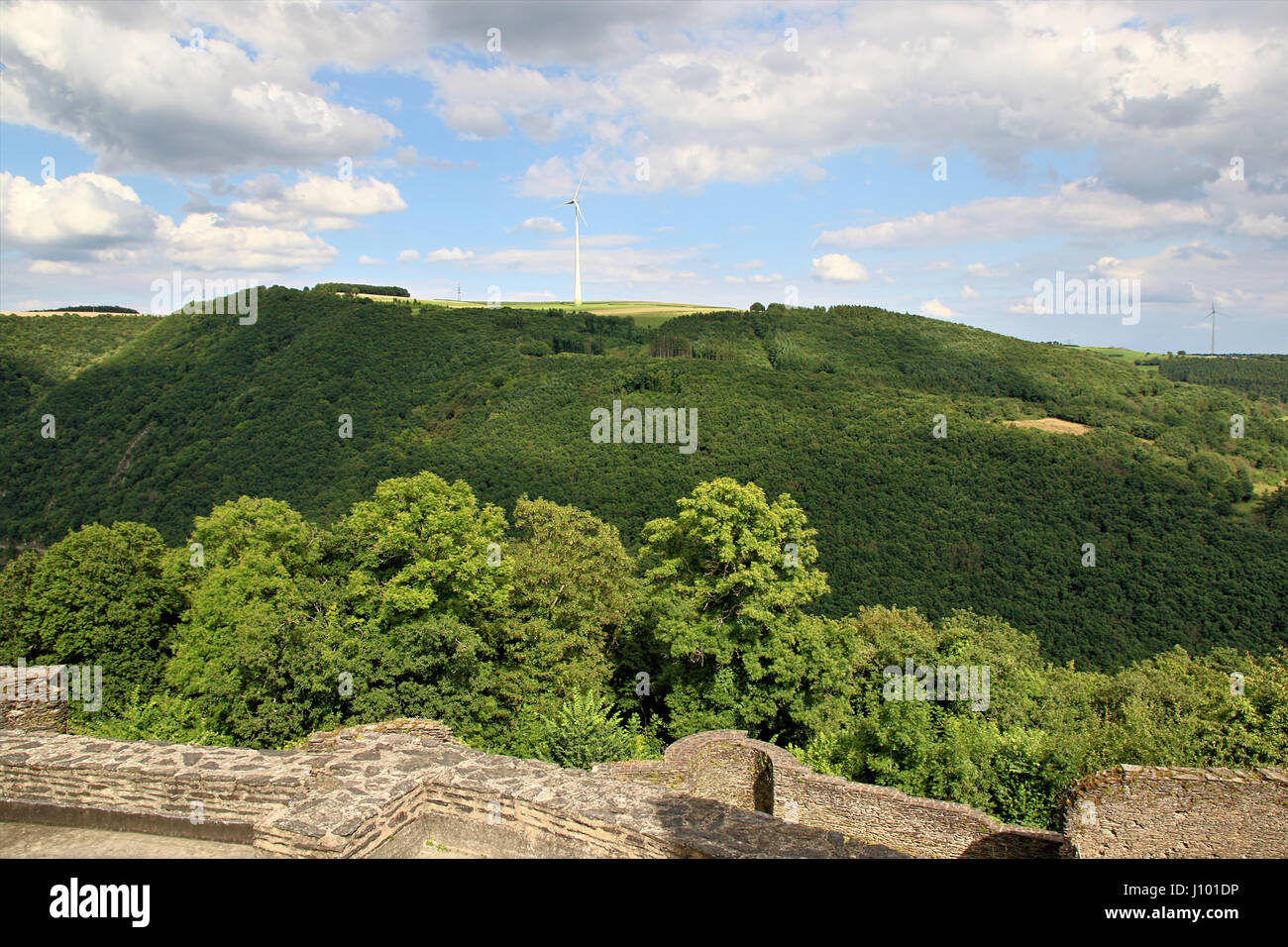 View from Bourscheid Castle in the Ardennes, Luxembourg Stock Photo - Alamy