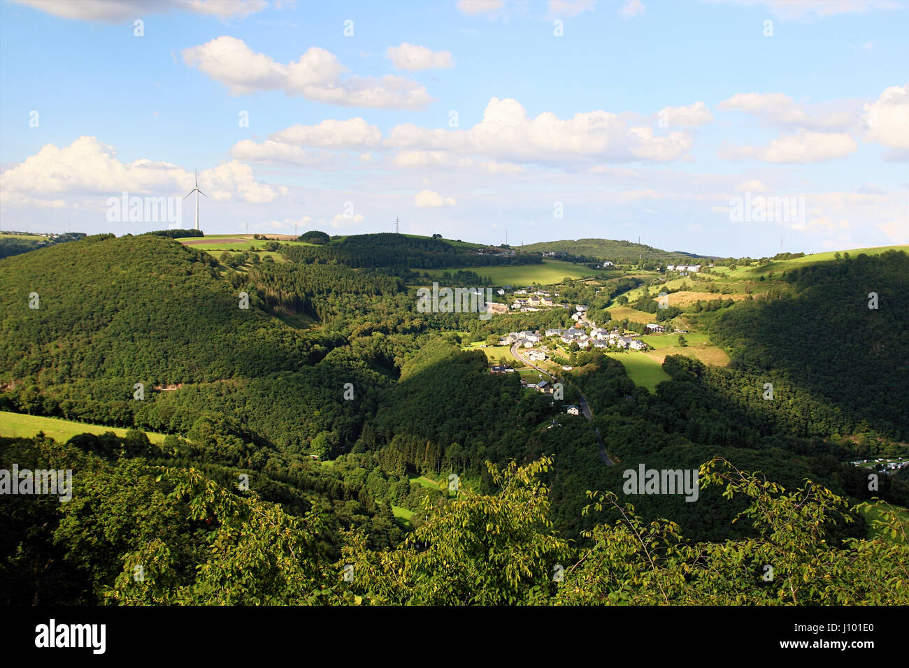 View from Bourscheid Castle in the Ardennes, Luxembourg Stock Photo - Alamy