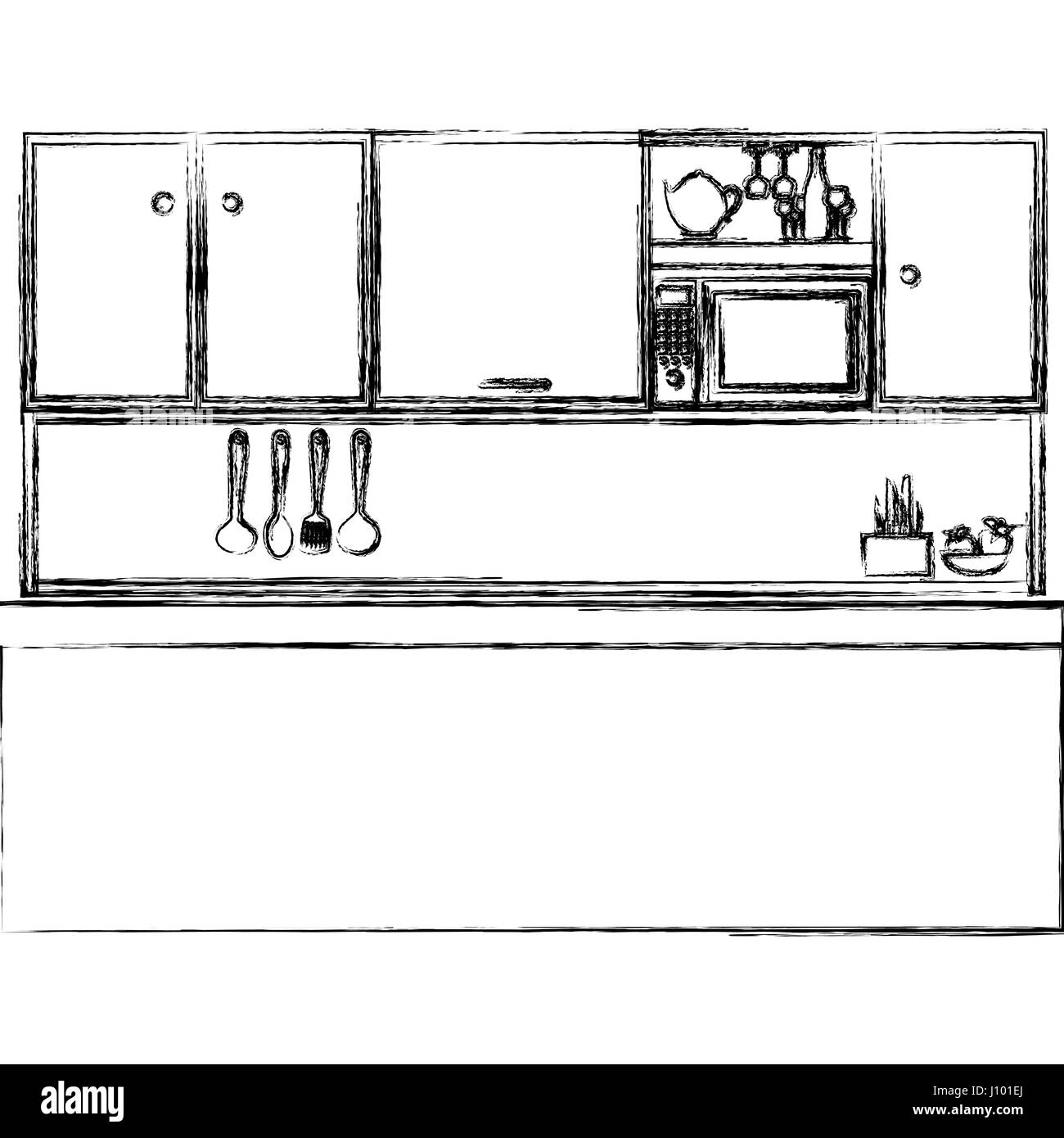 Top shelf kitchen Black and White Stock Photos & Images - Alamy