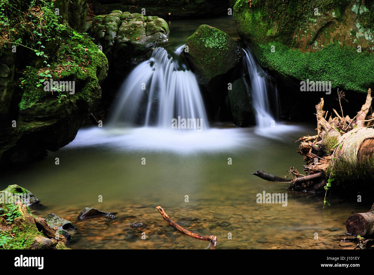 Mullerthal Trail, Schiessentumpel Waterfall, Luxembourg Stock Photo - Alamy