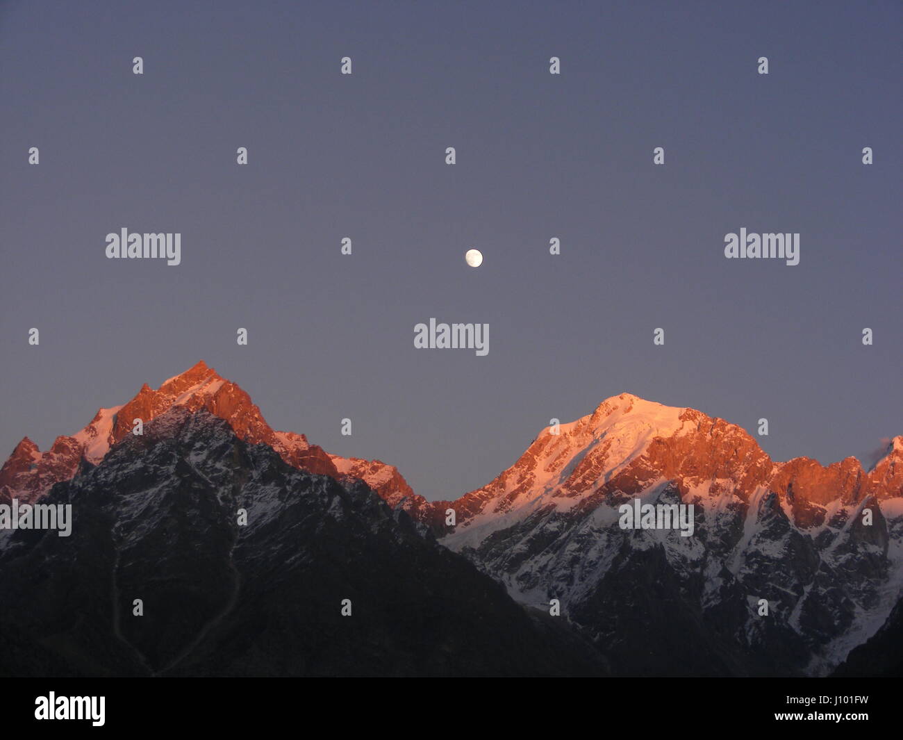 Dusk over mountain Stock Photo - Alamy