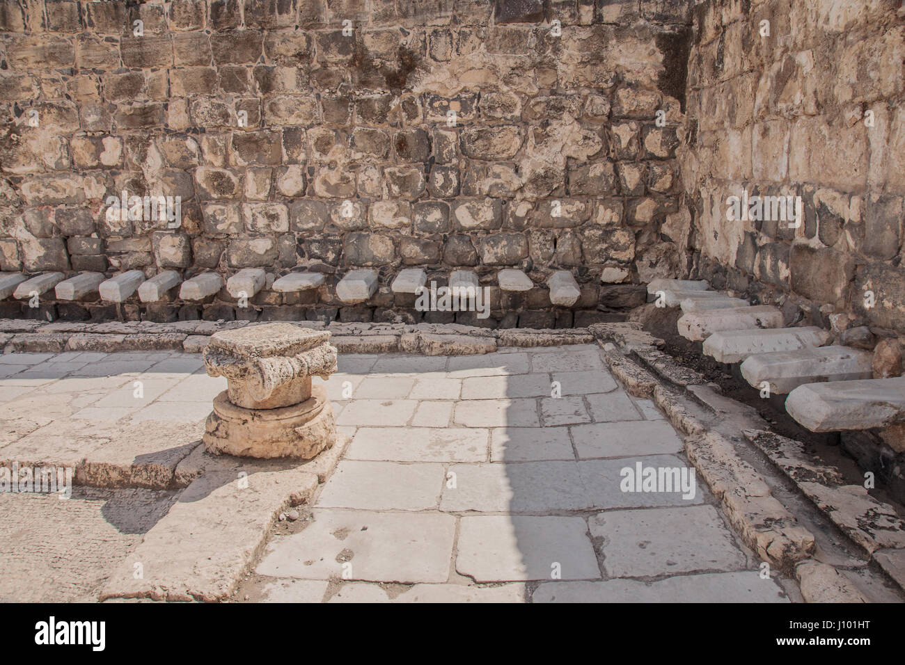 Ancient roman public toilet at Bet Shean (Scythopolis) National Park ...