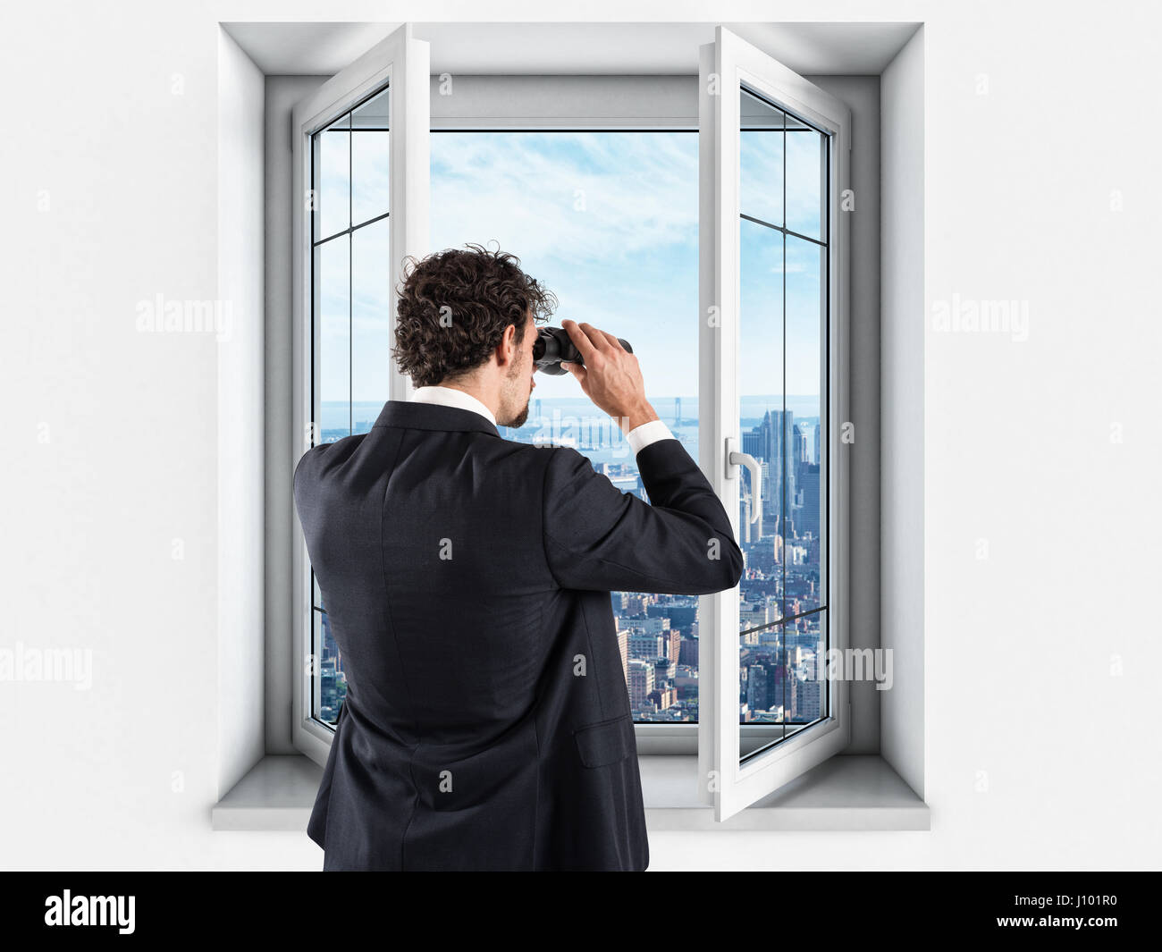 Business window city hi-res stock photography and images - Alamy