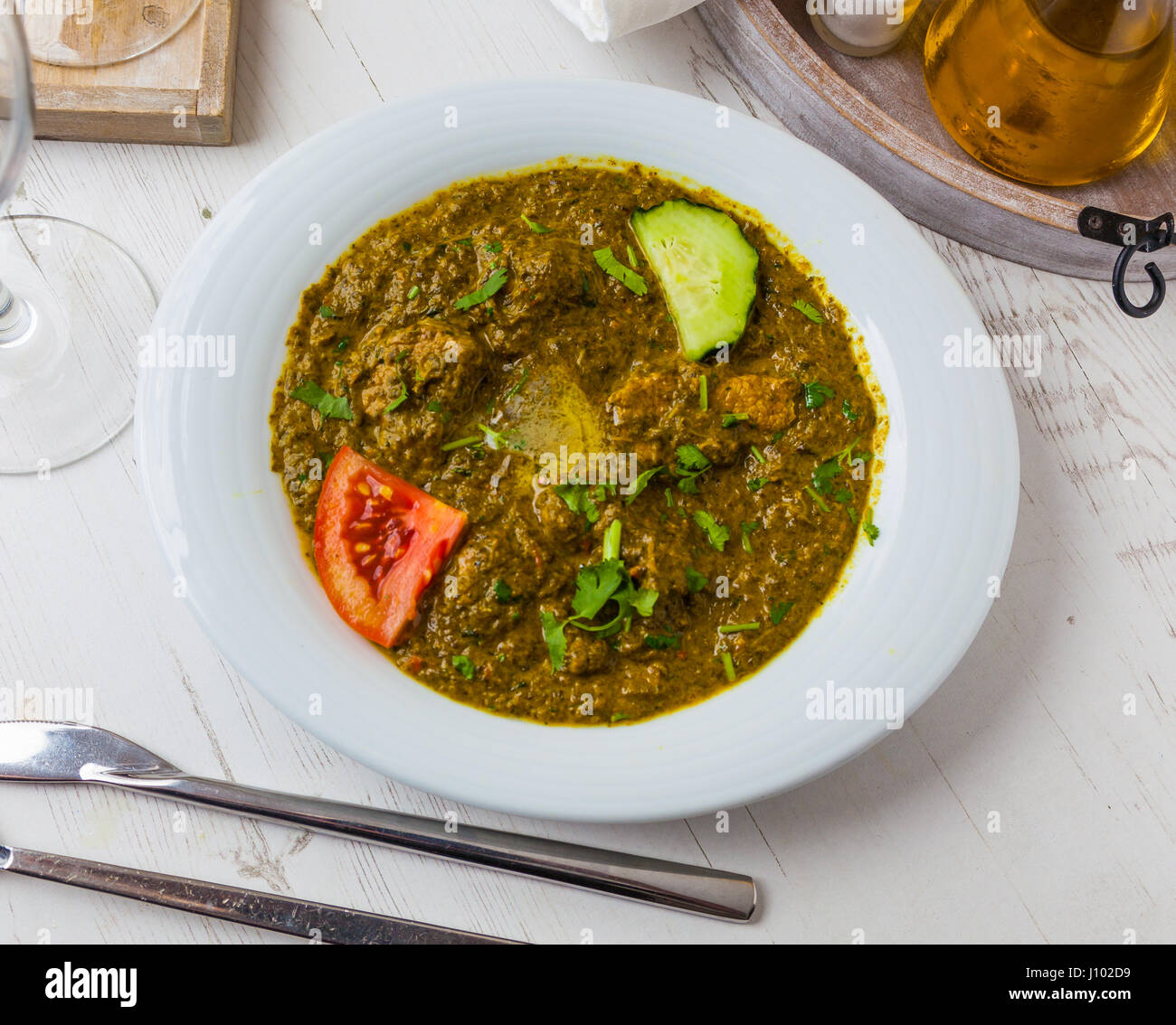 Beef Madras curry, made with lots of chilli, coconut and mustard seeds ...
