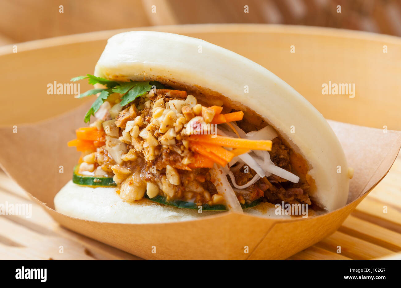 Bao sandwich, Asian street food Stock Photo - Alamy