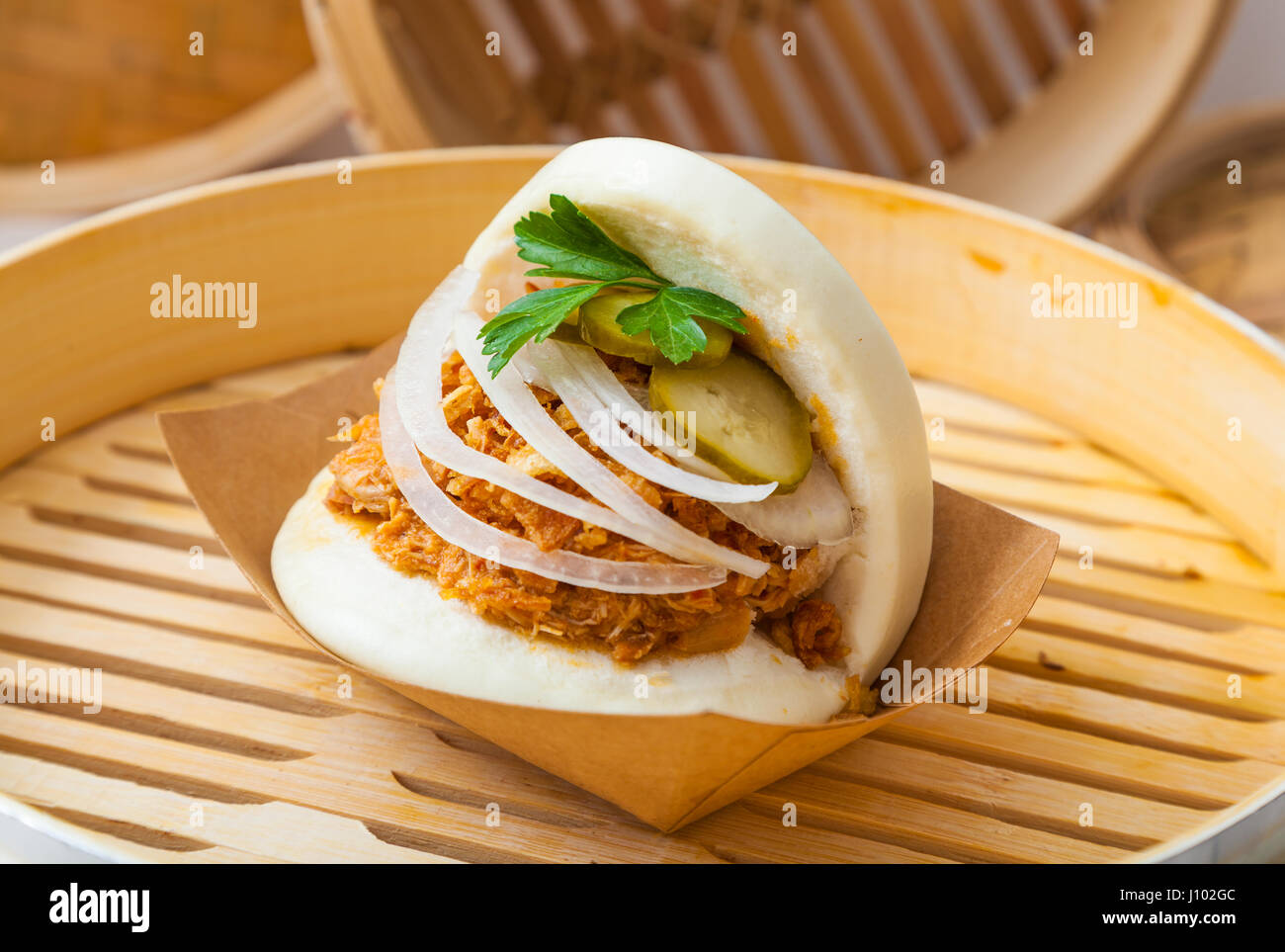 Bao sandwich, Asian street food Stock Photo - Alamy