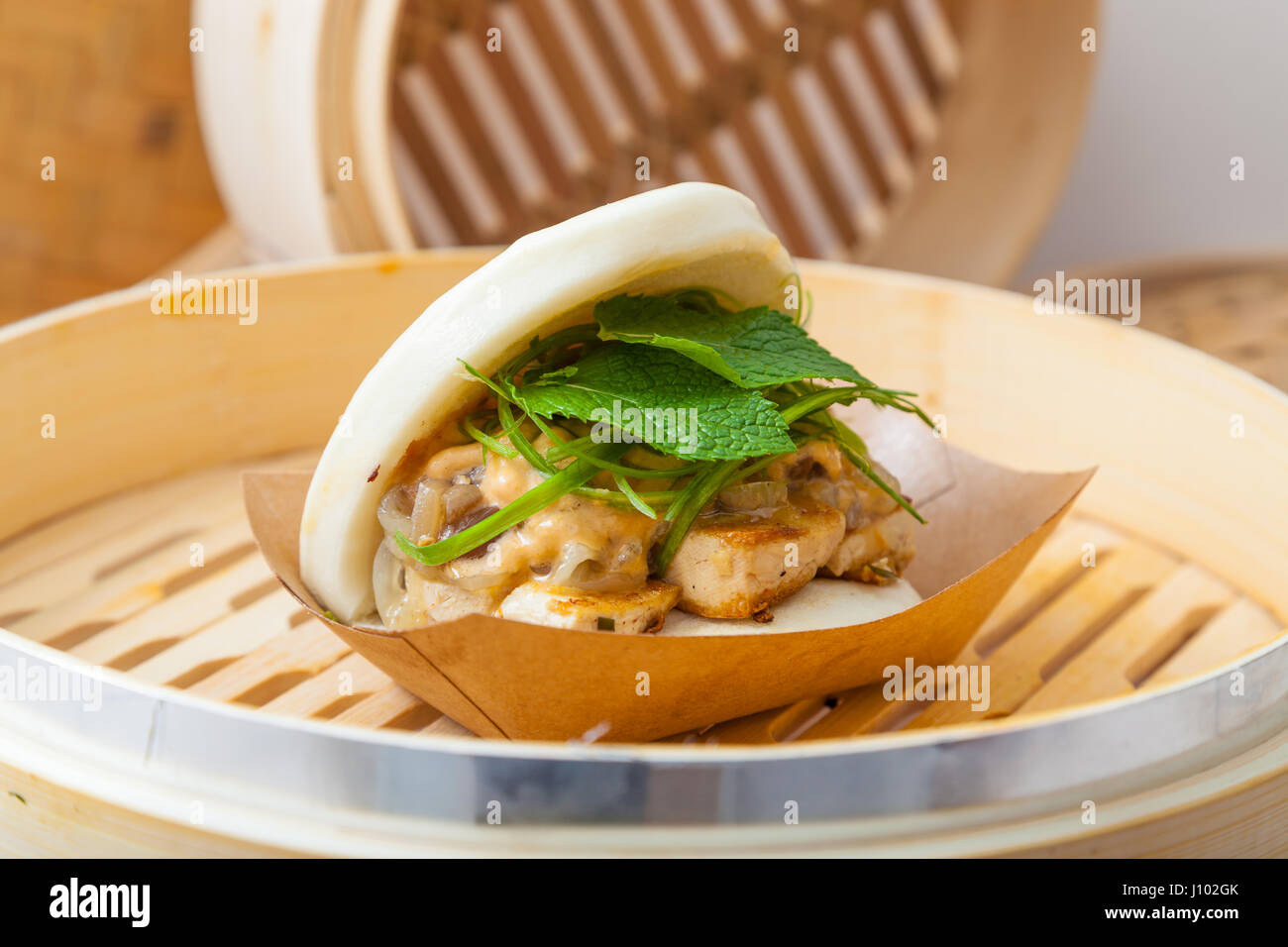 Bao sandwich, Asian street food Stock Photo - Alamy